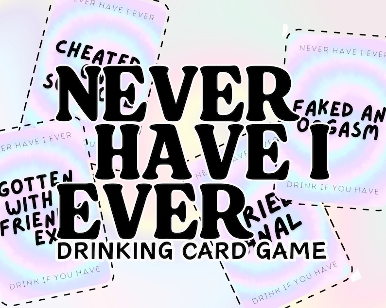 Never Have I Ever Drinking Game for Adults, Group Party Game Printable ...