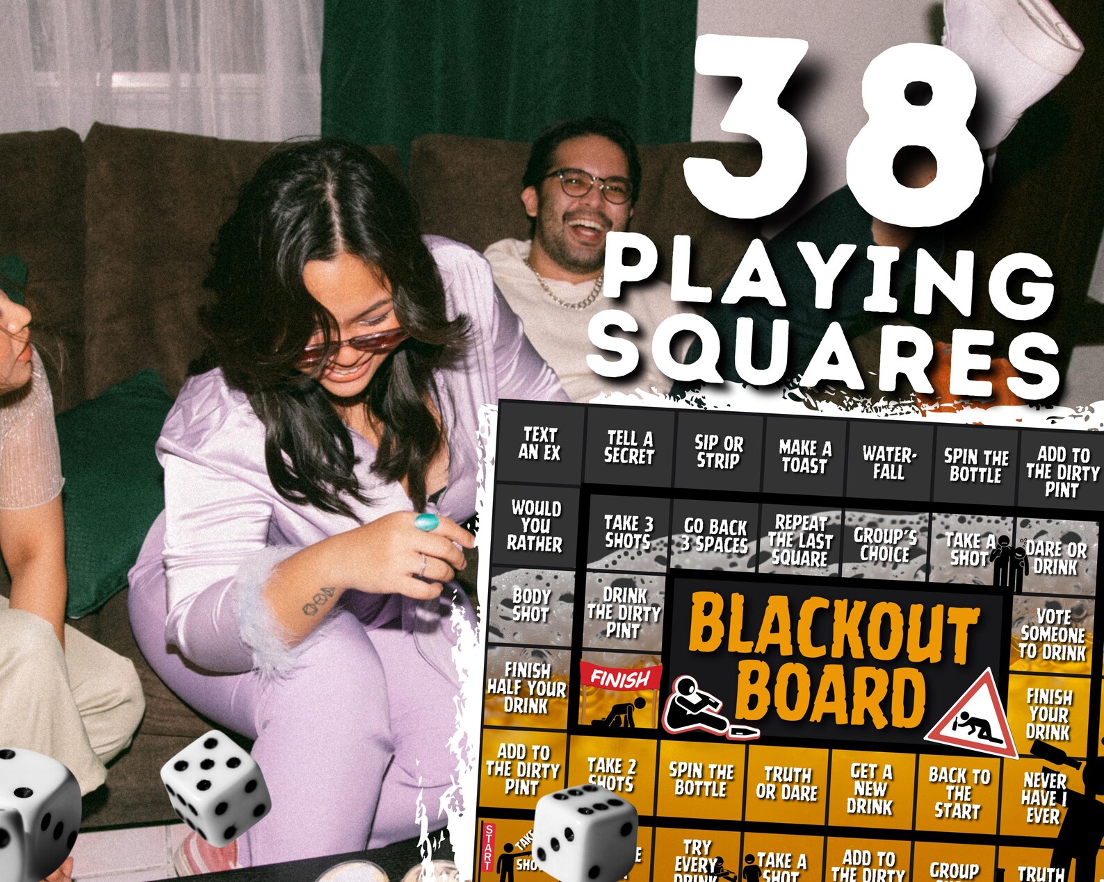 Blackout Board Drinking Game for Adults, Group Party Game Printable ...