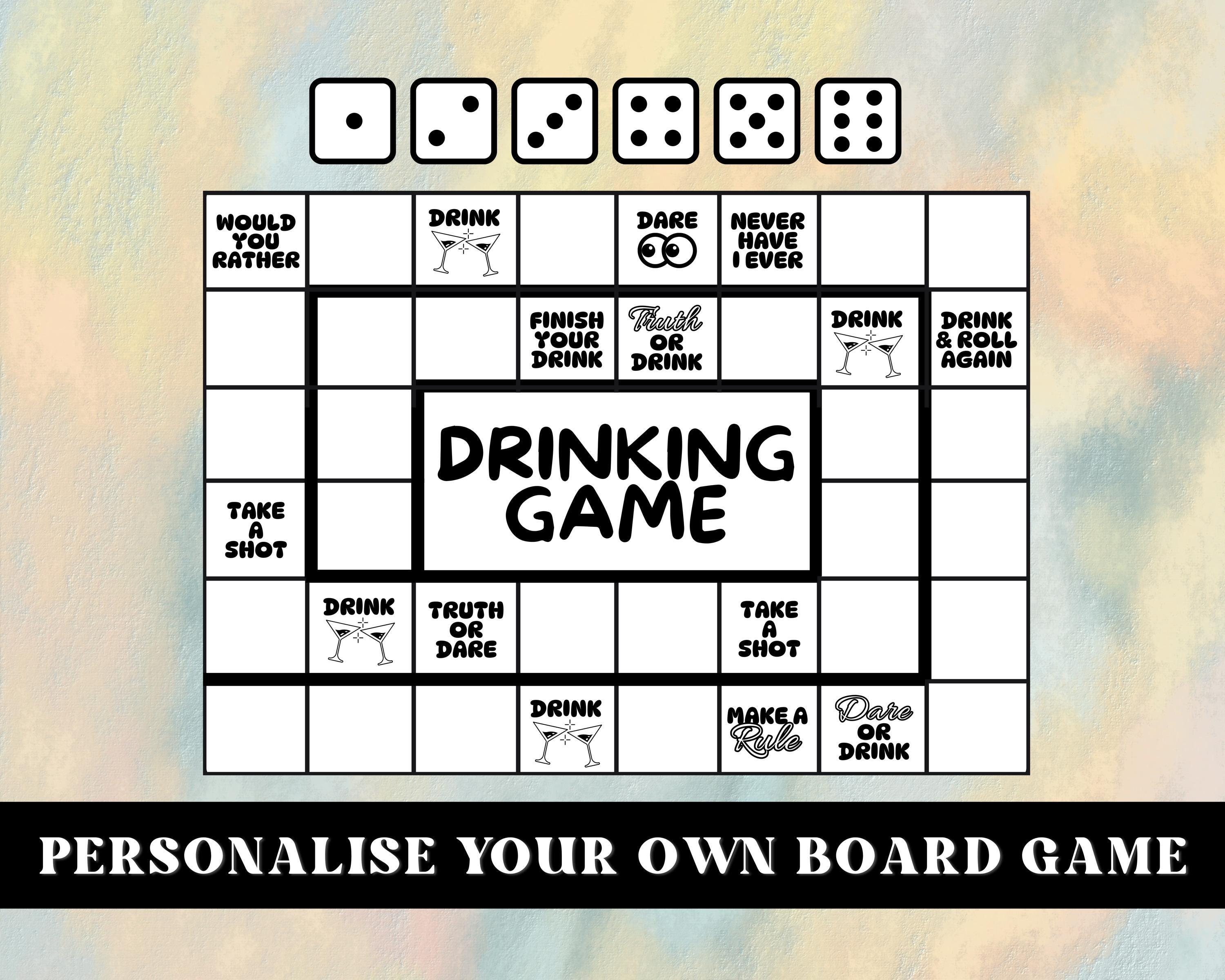 Board Game Template, Game Planner Print Out, Make Your Own Game, Group ...