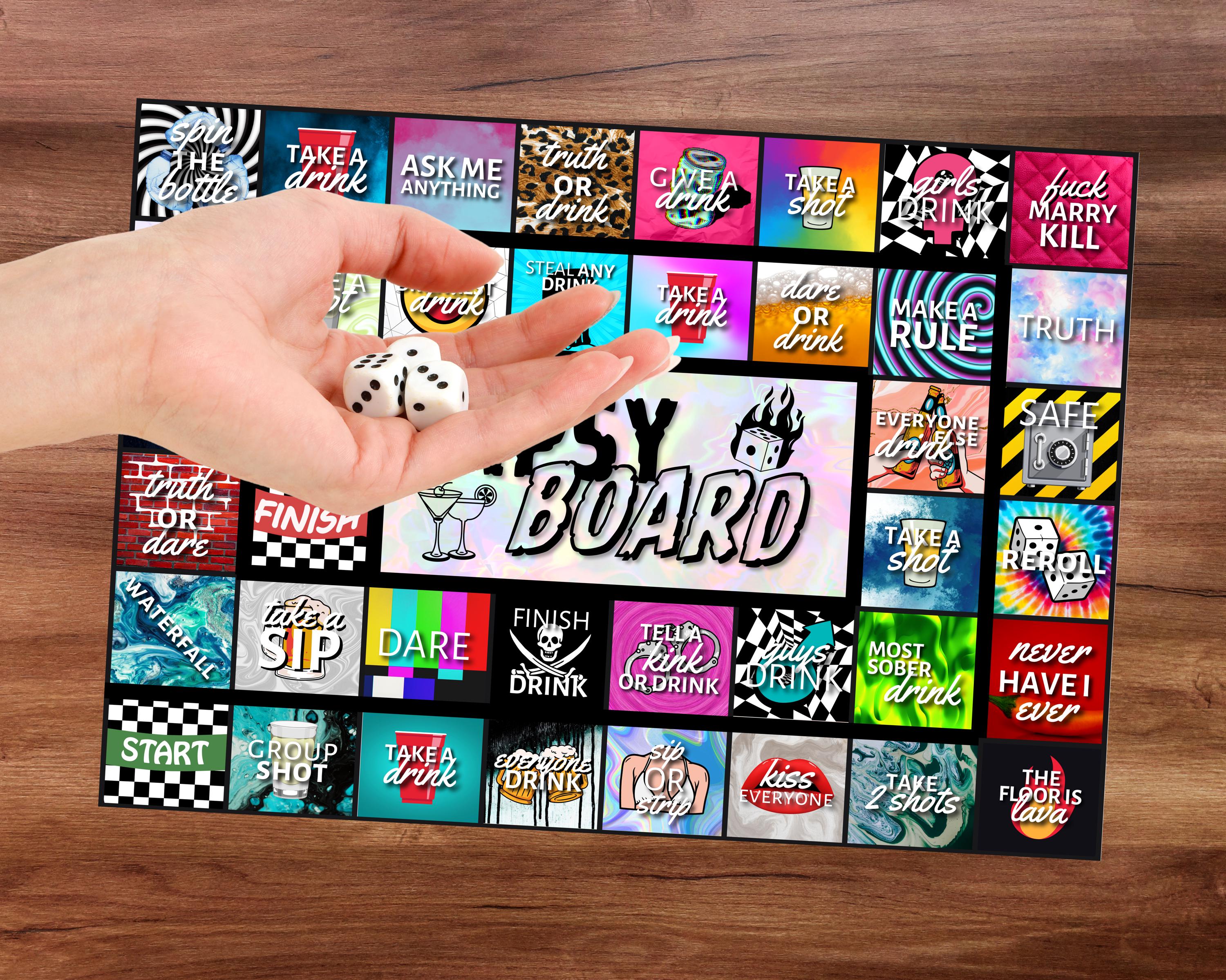 Tipsy Board Drinking Game: Group Party Game Challenges (printable ...