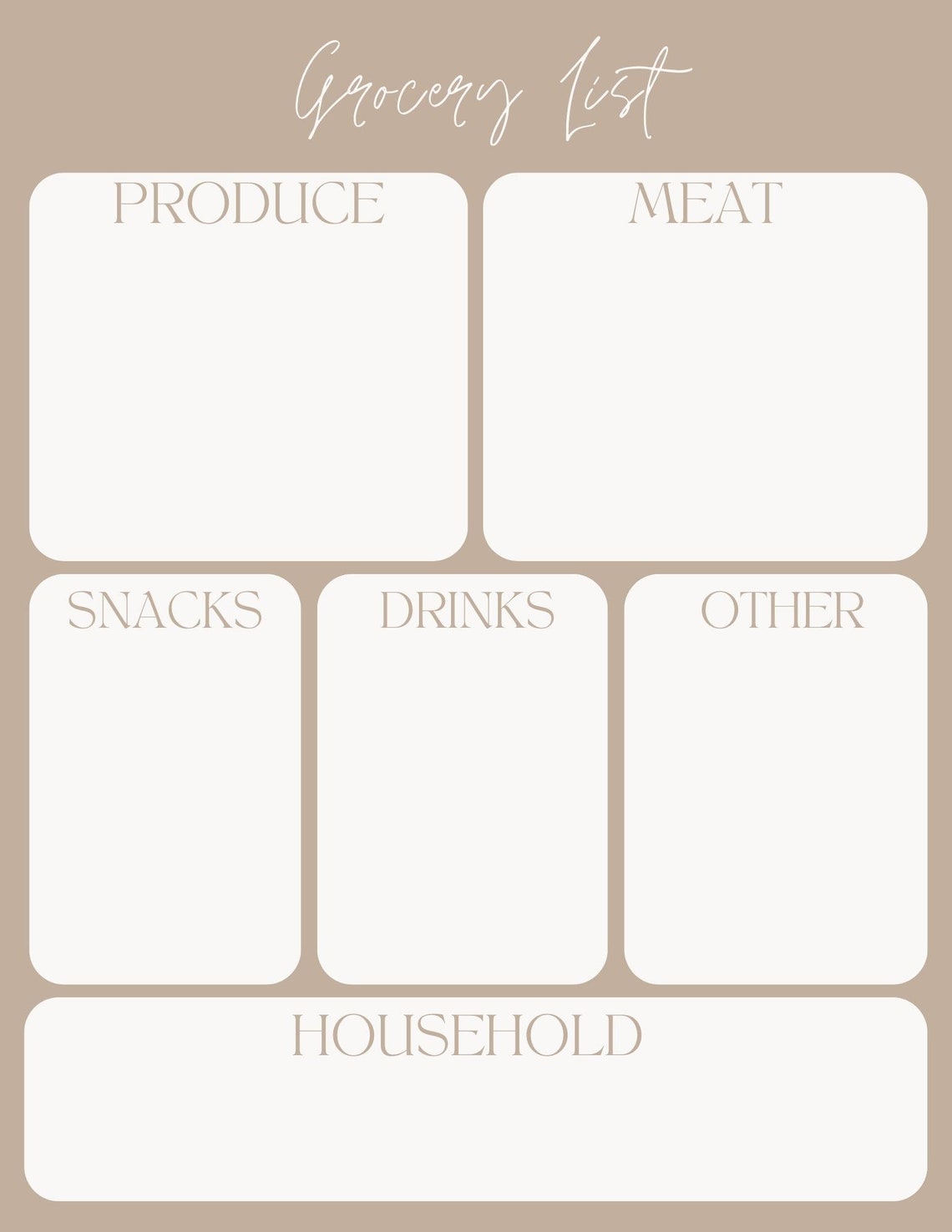 Minimalist Brown Aesthetic Planner Bundle Printable| Minimalist Brown ...