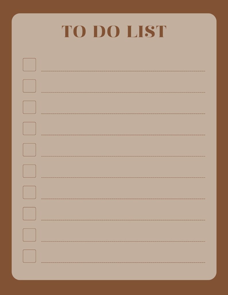Minimalist Brown Aesthetic Planner Bundle Printable| Minimalist Brown ...