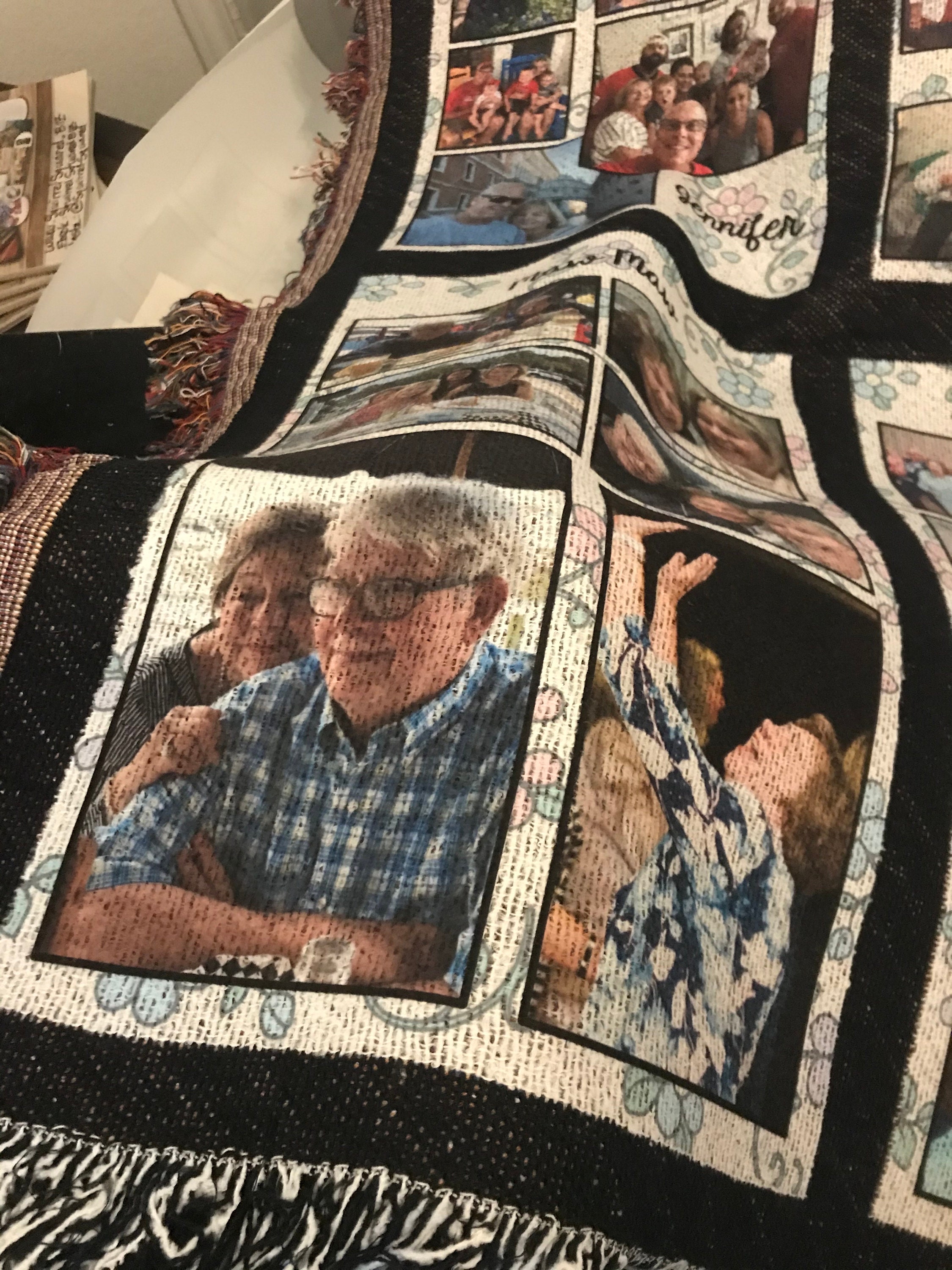 Personalized Memory Photo-collaged Blanket, Dye Sublimated Family ...