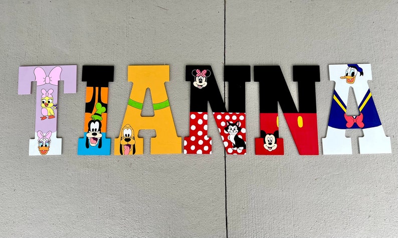 Custom Painted Character Letter - Etsy