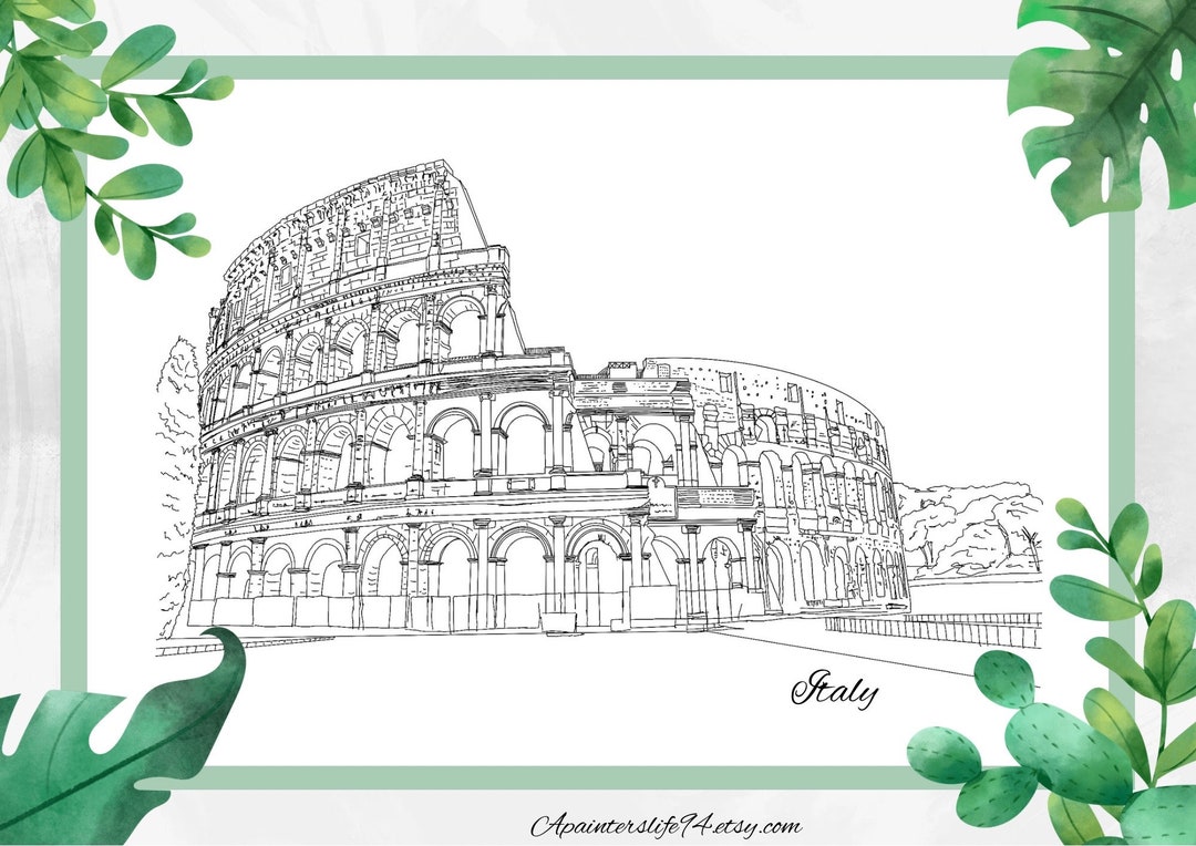 Colosseum Colouring Sheet - Etsy