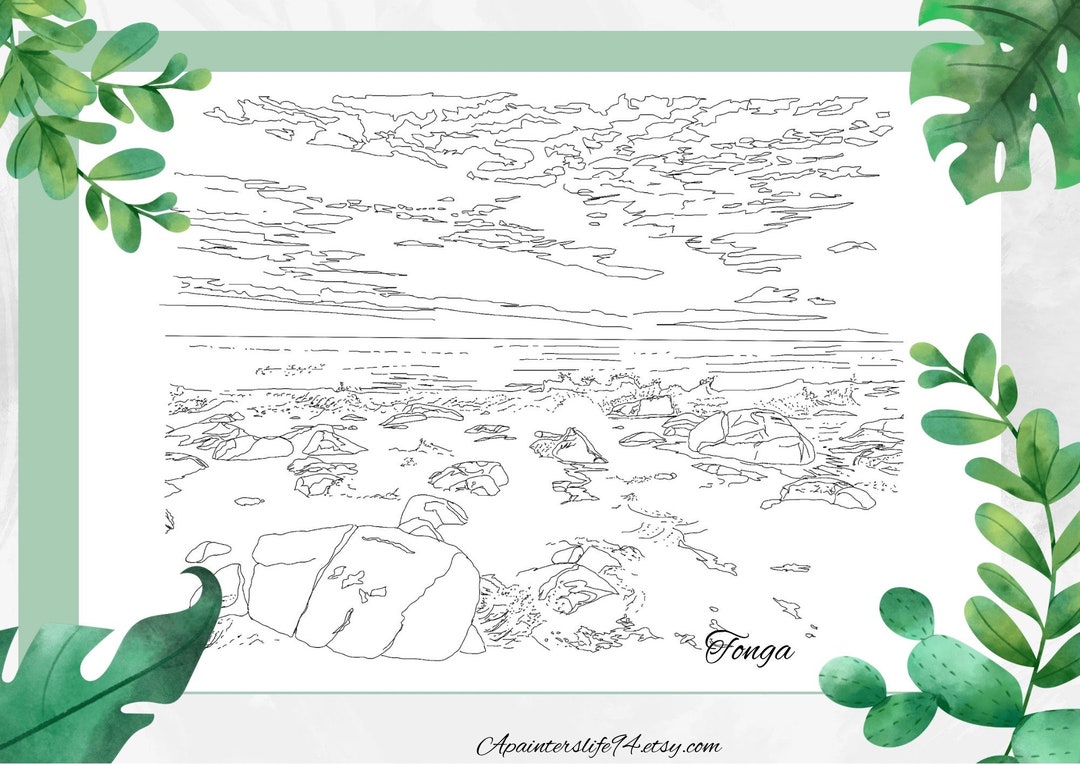 Tonga Colouring Page - Etsy