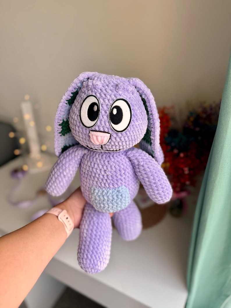 Floppy Bunny Toy, Bluey Floppy Bunny, Lilac Bunny From Bluey - Etsy