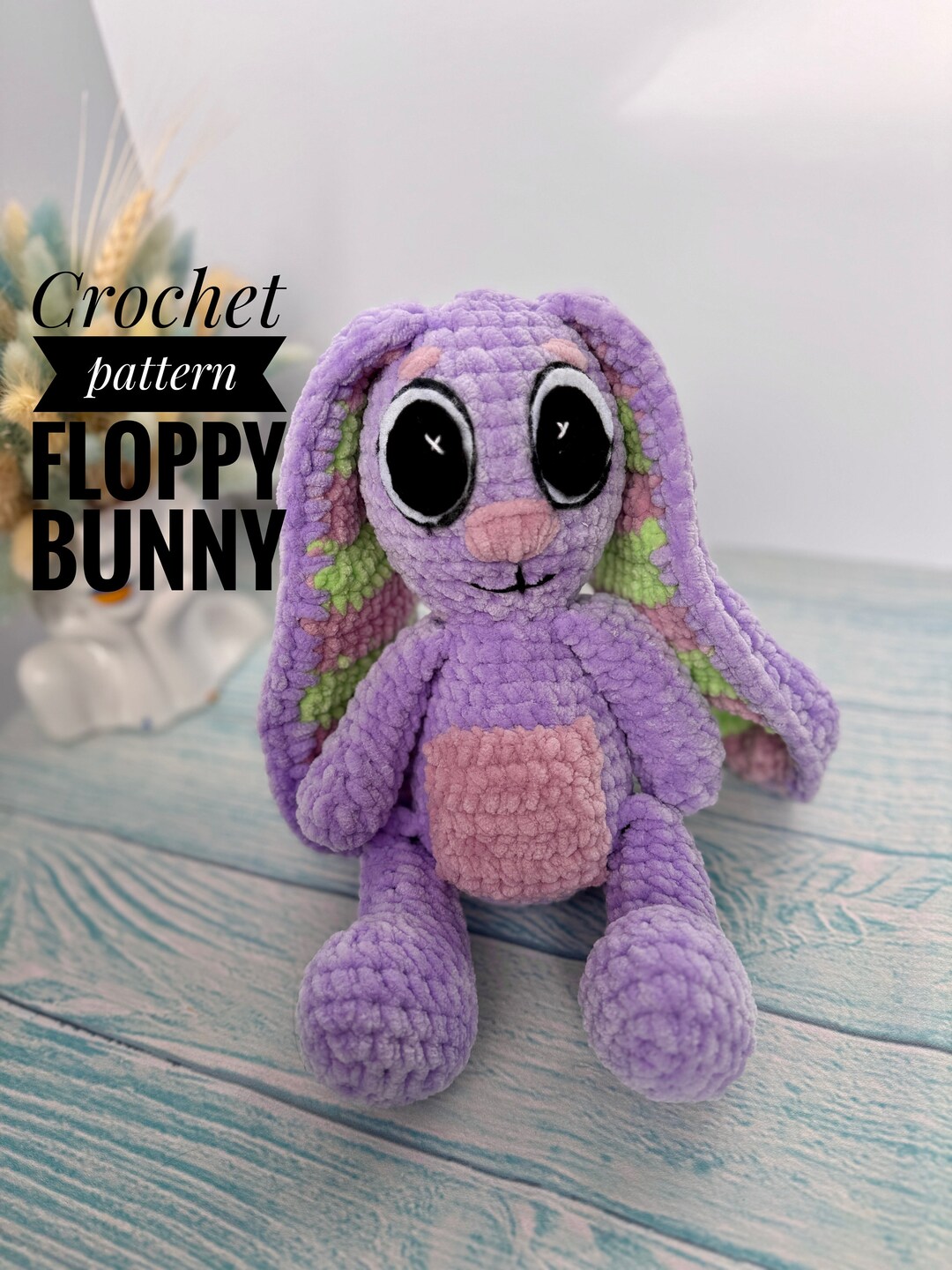 Floppy Bunny PDF Crochet Pattern Bluey Floppy Bunny Lilac - Etsy