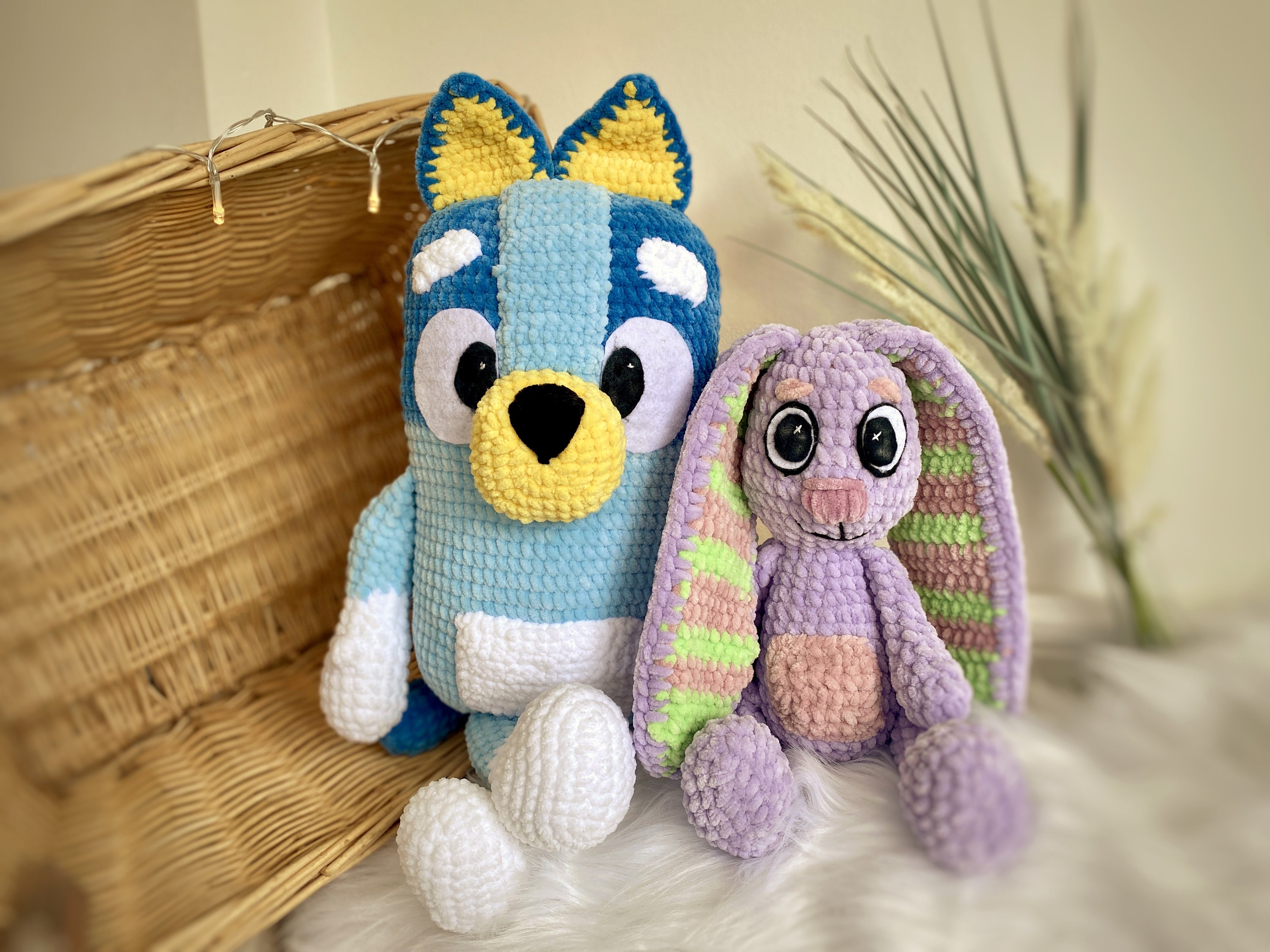 Floppy Bunny Toy Bluey Floppy Bunny Lilac Bunny - Etsy UK