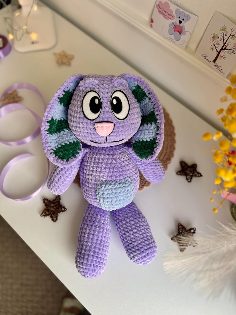 Floppy Bunny Toy, Bluey Floppy Bunny, Lilac Bunny From Bluey - Etsy