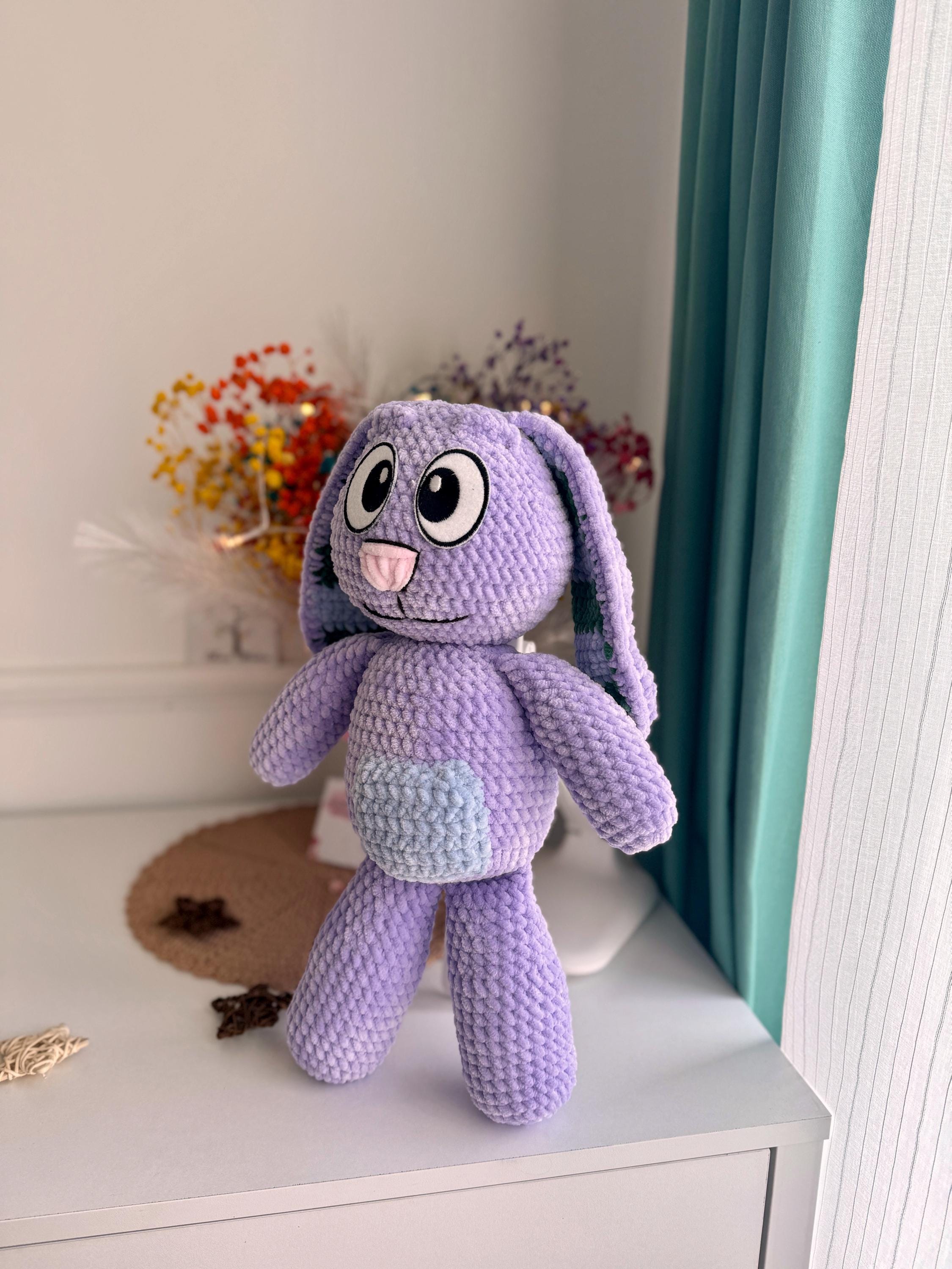 Floppy Bunny Toy, Bluey Floppy Bunny, Lilac Bunny From Bluey - Etsy