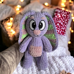 Floppy Bunny Toy, Bluey Floppy Bunny, Lilac Bunny From Bluey - Etsy