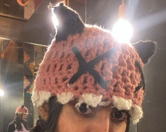 Crochet Devil Horn Beanie - Etsy