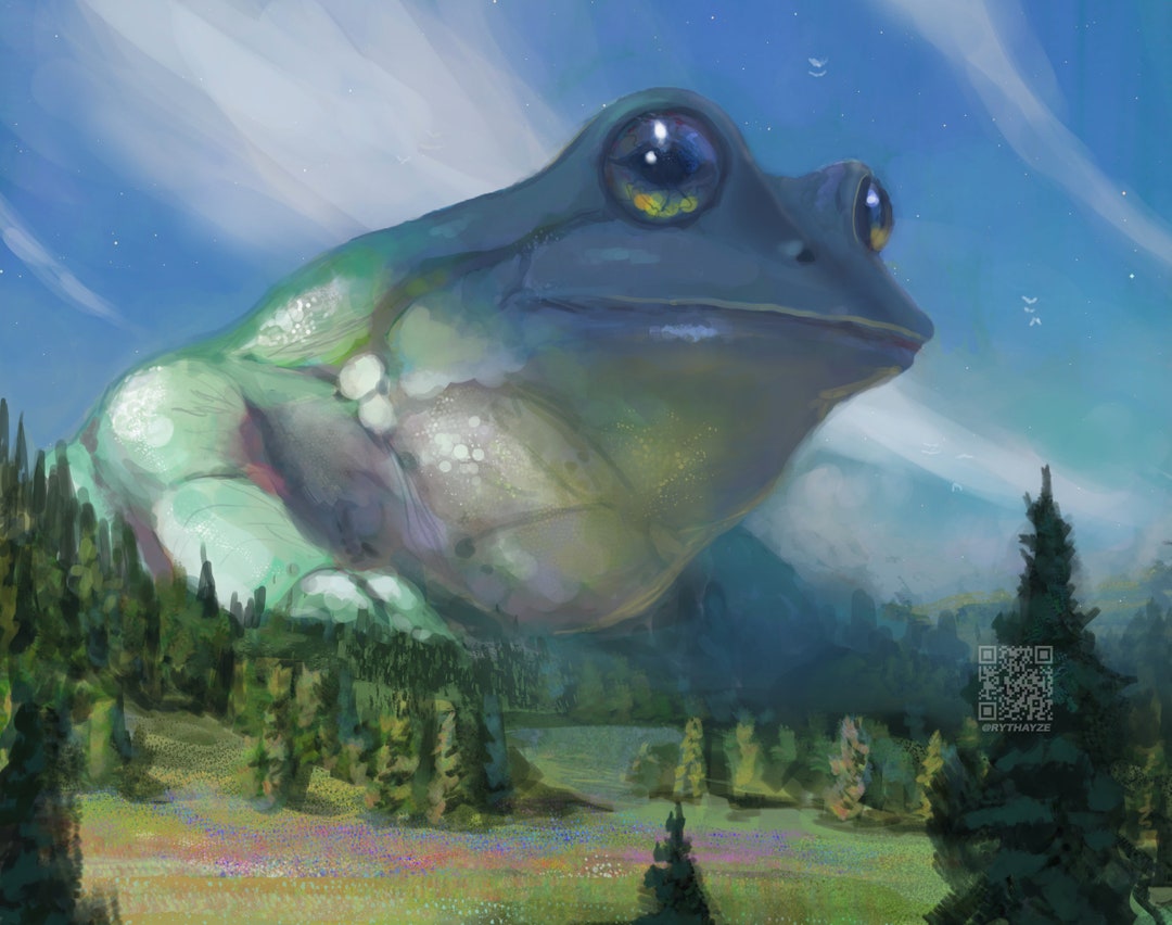 Kaiju Frog Painting - Etsy