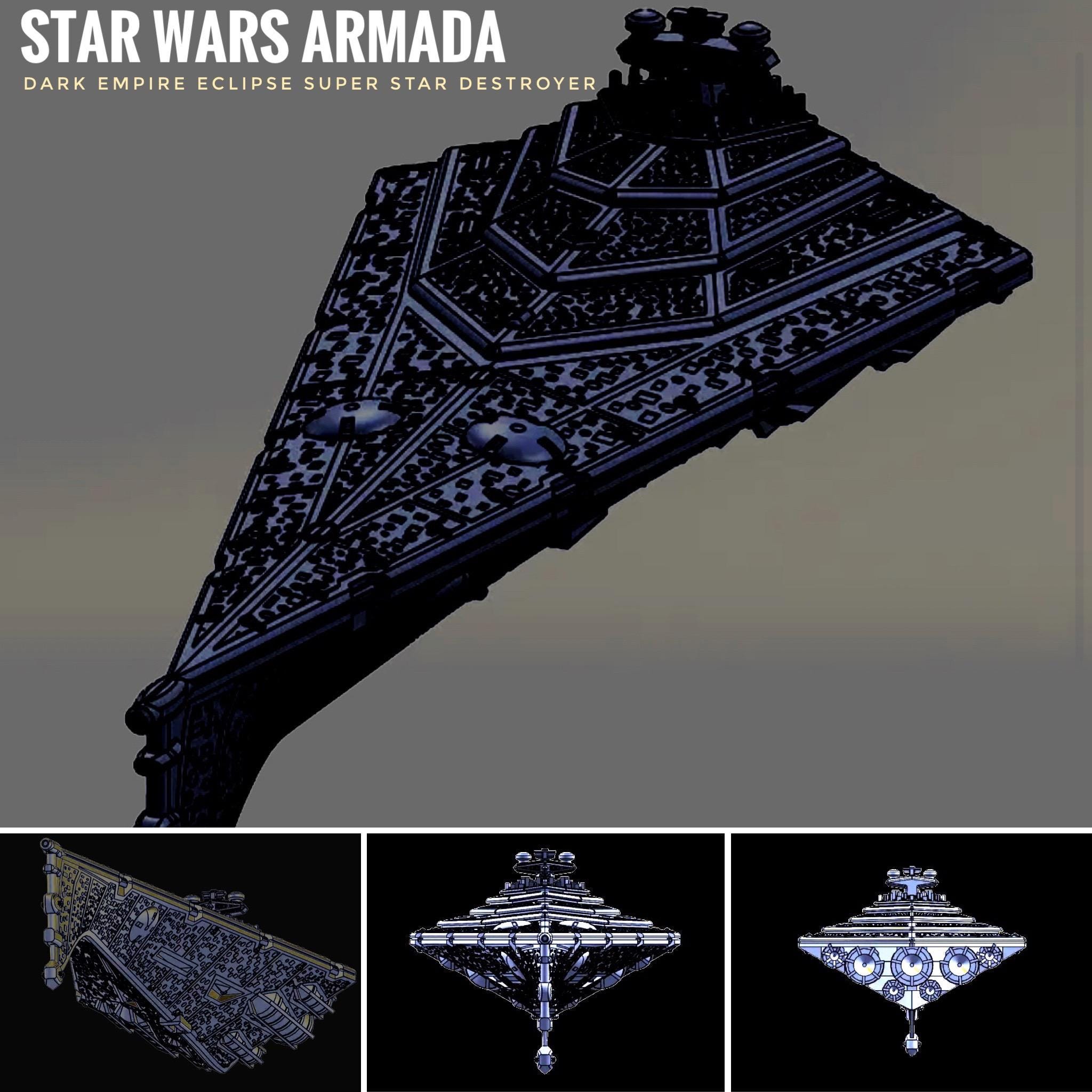 Chancellor Class Star Destroyer 3D PRINTED STAR Wars Gozanti Class