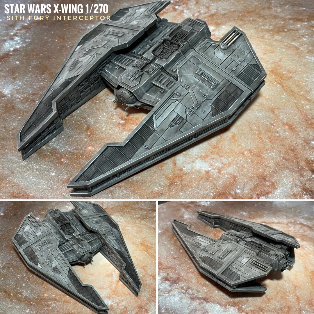 Star Wars X-wing 1/270 Sith Fury Interceptor 8.5" RAW UNPAINTED Legends ...