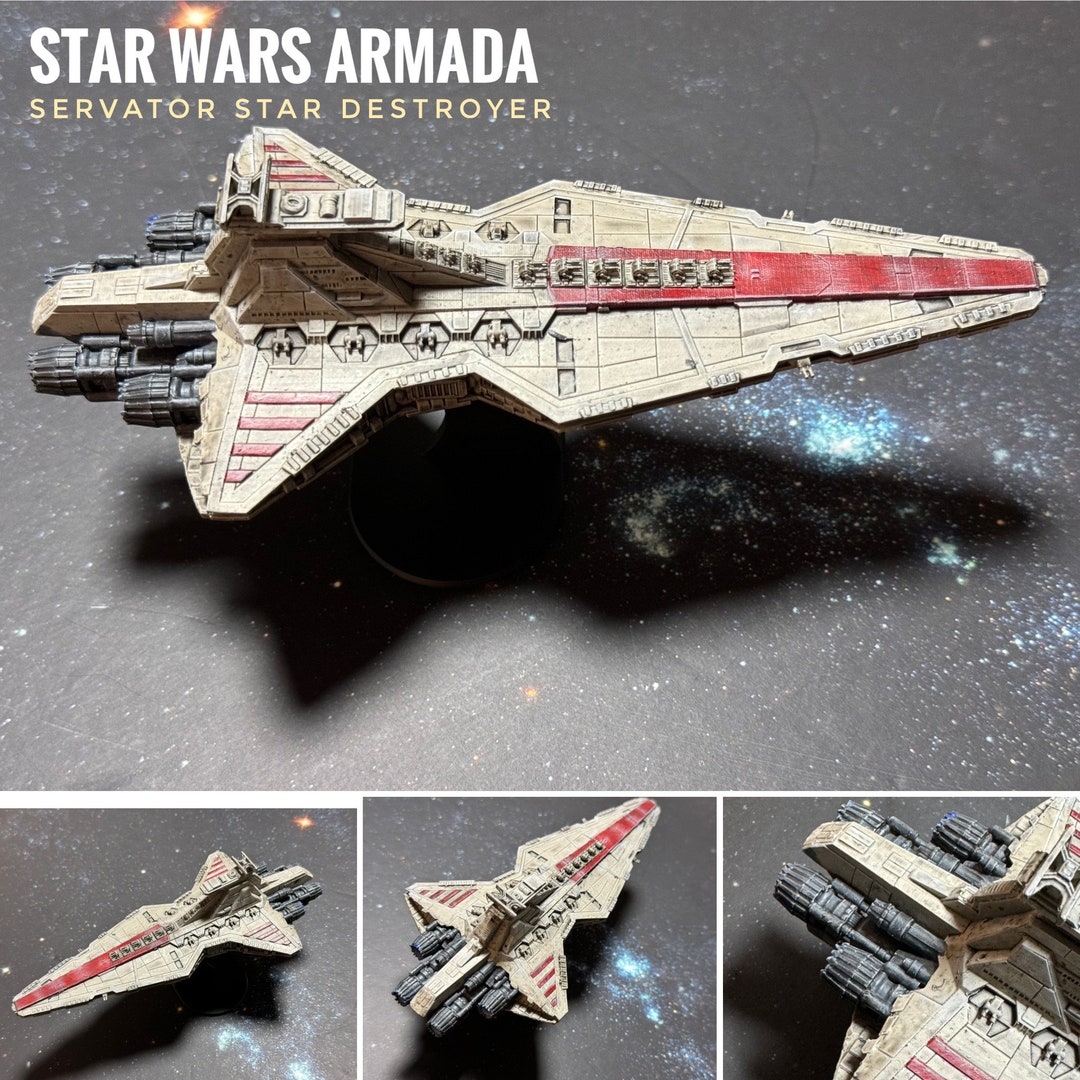 Star Wars Armada SERVATOR Venator SD 6.5 Fully Hand PAINTED Model 3D ...