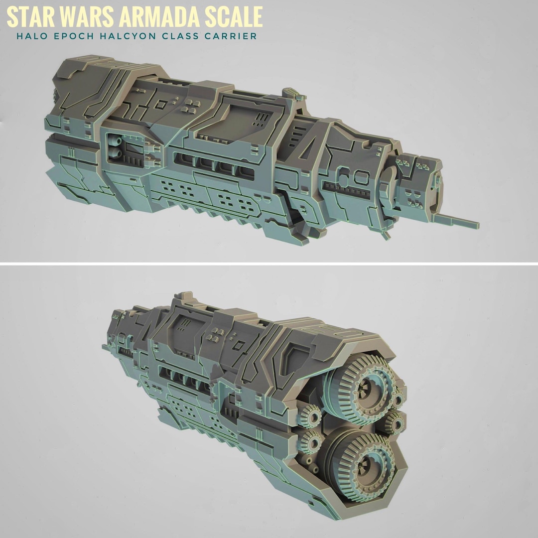 Star Wars Armada HALO UNSC Halcyon-class Light Carrier Hand-painted or ...