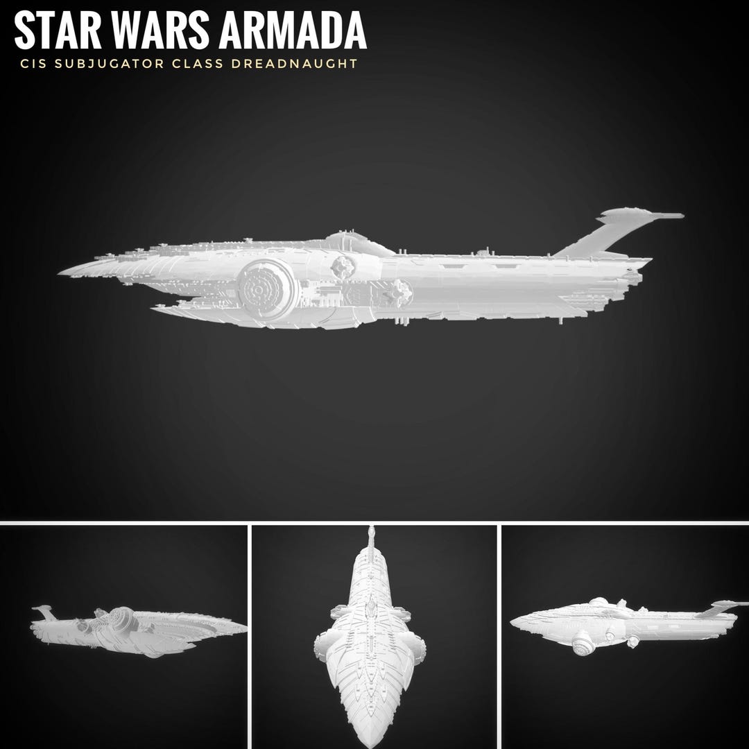 Star Wars Armada CIS Subjugator Class Dreadnaught Raw/unpainted -or ...