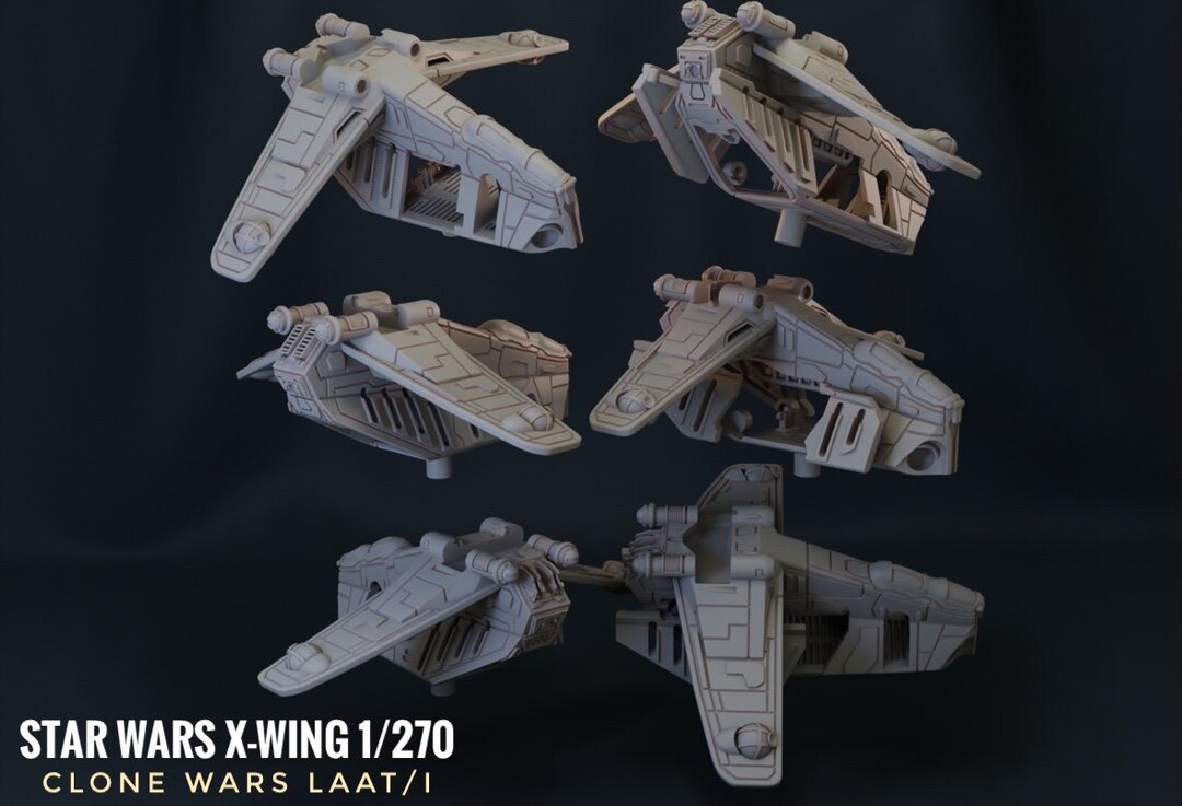Star Wars X-wing 1/270 Clone Laat/i Low Altitude Assault Transport 12k ...