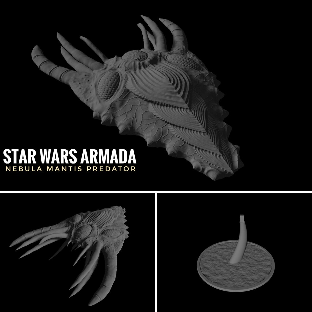 Star Wars Armada Nebula Mantis Predator RAW or PAINTED 3D Print 12k ...