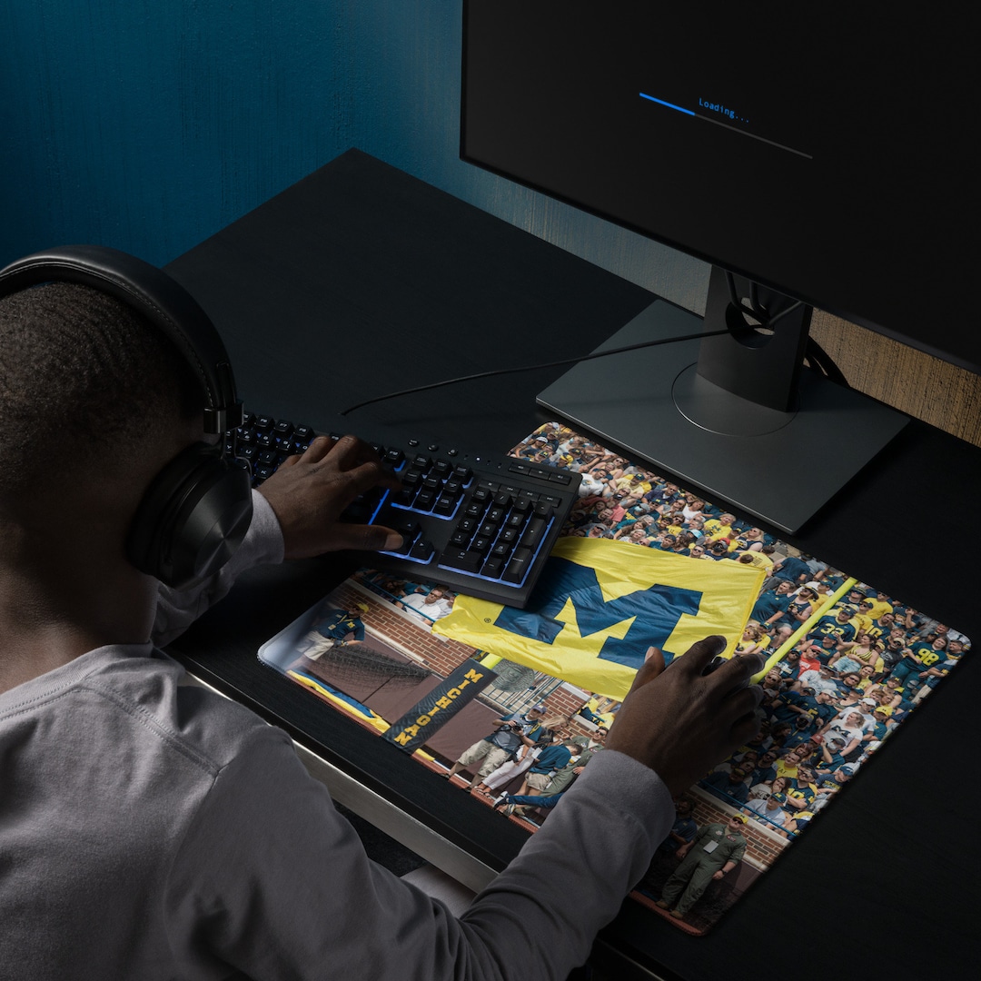 University of Michigan Football Flag Gaming Mouse Pad - Etsy