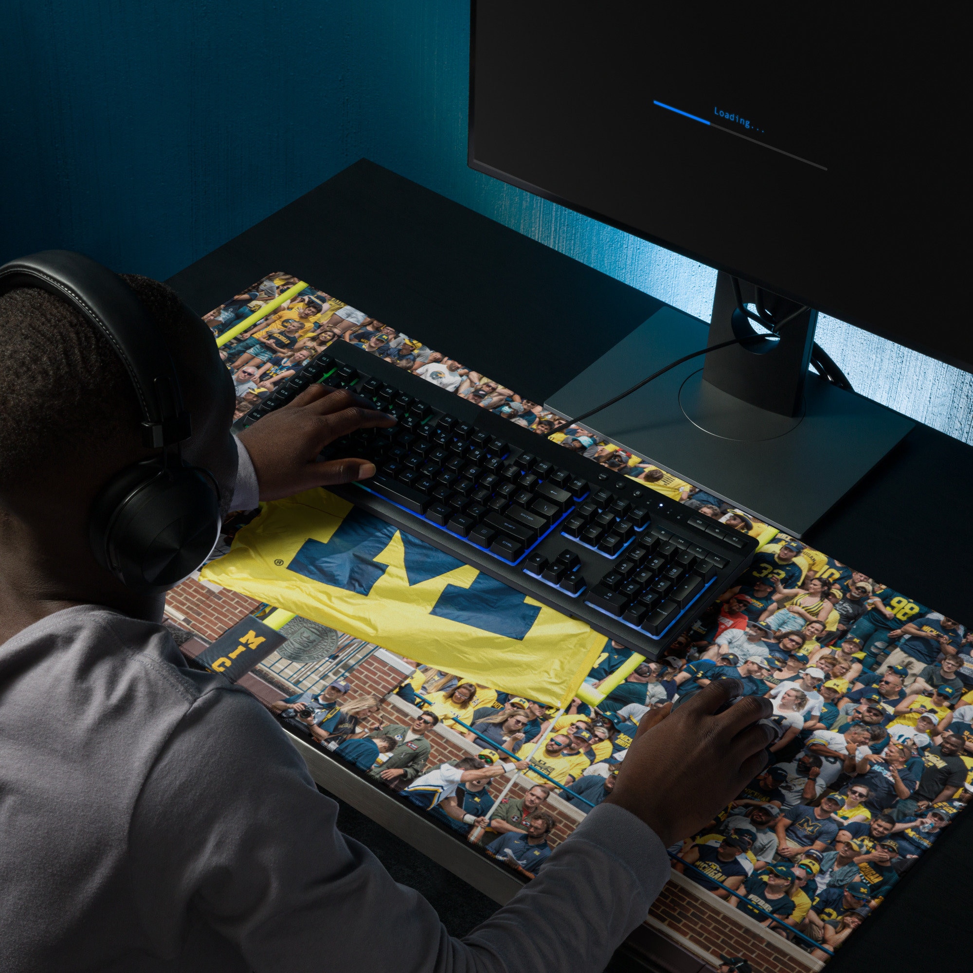 University of Michigan Football Flag Gaming Mouse Pad - Etsy