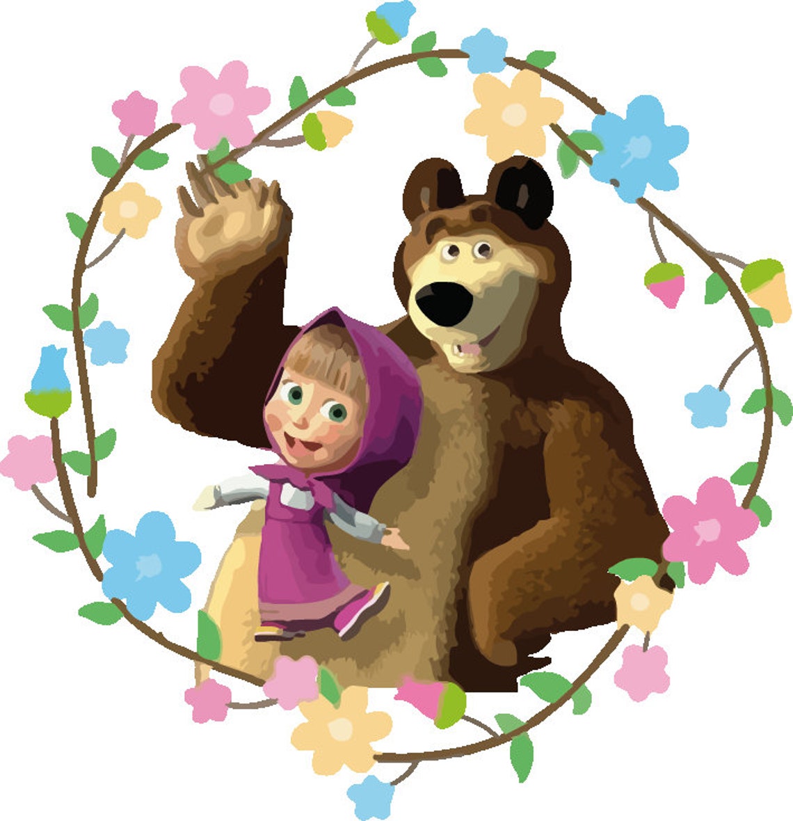 Masha and the Bear SVG-PNG-PDF Bundle Collection Masha Cricut - Etsy 日本
