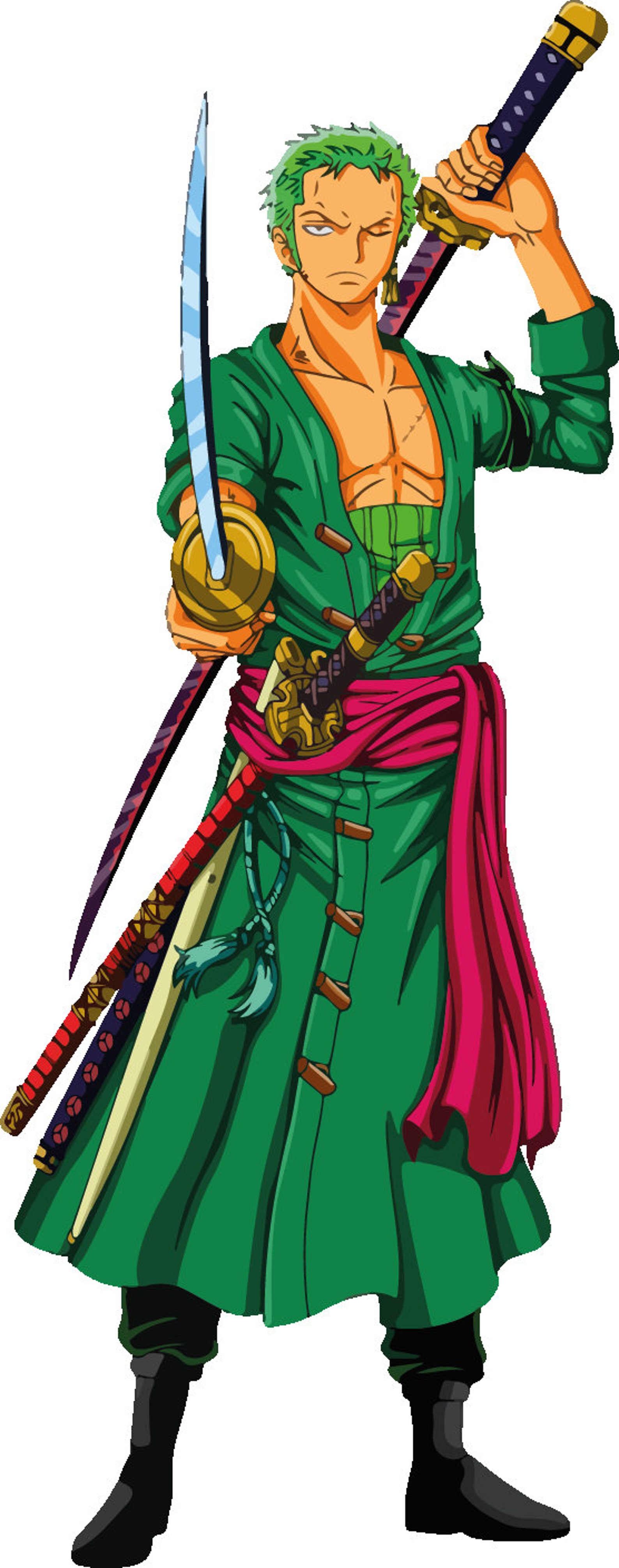 Roronoa Zoro Hero Anime Cartoon PNG-PDF-SVG Layered Files for - Etsy