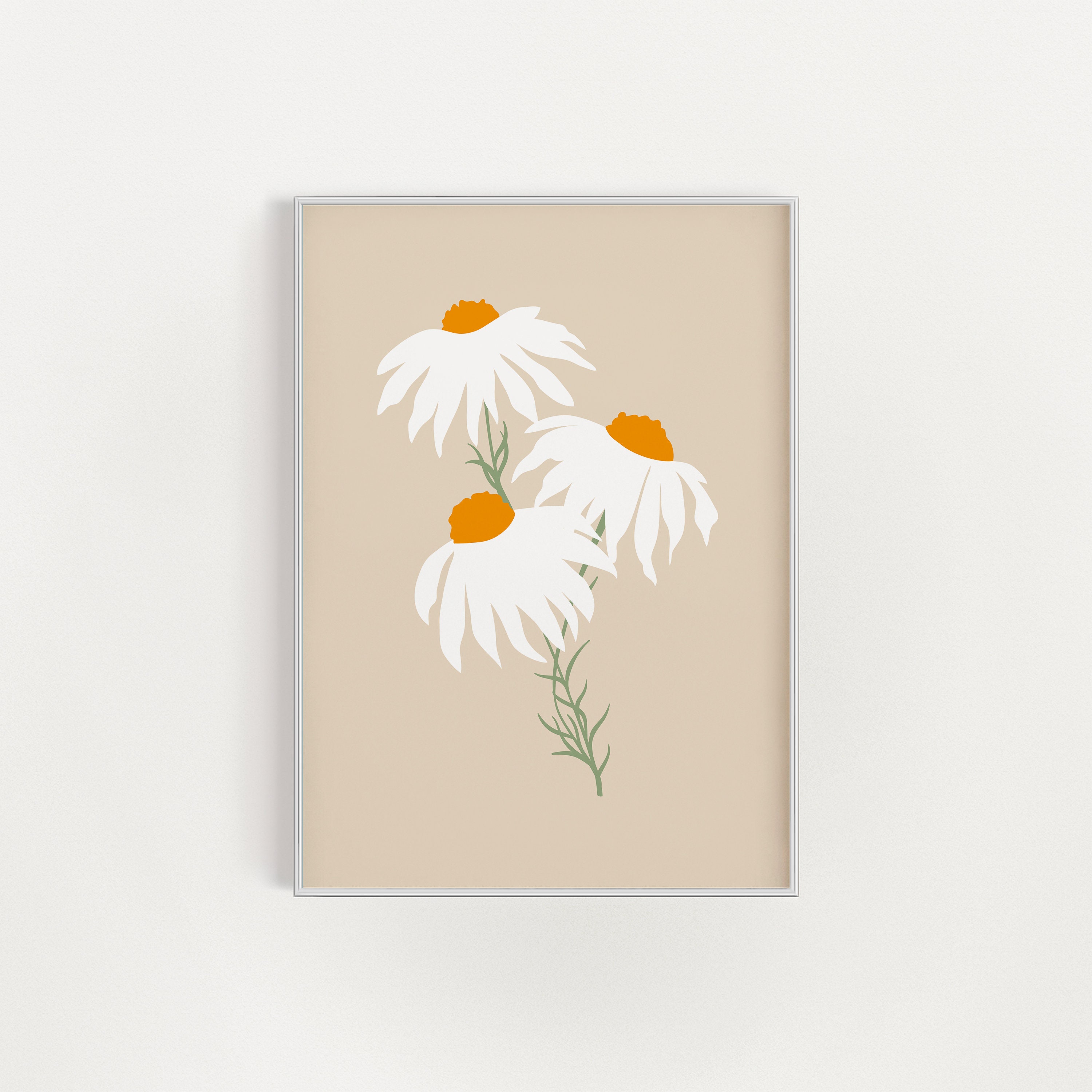 Daisy Printable Poster Abstract Flower Print Flower Art - Etsy
