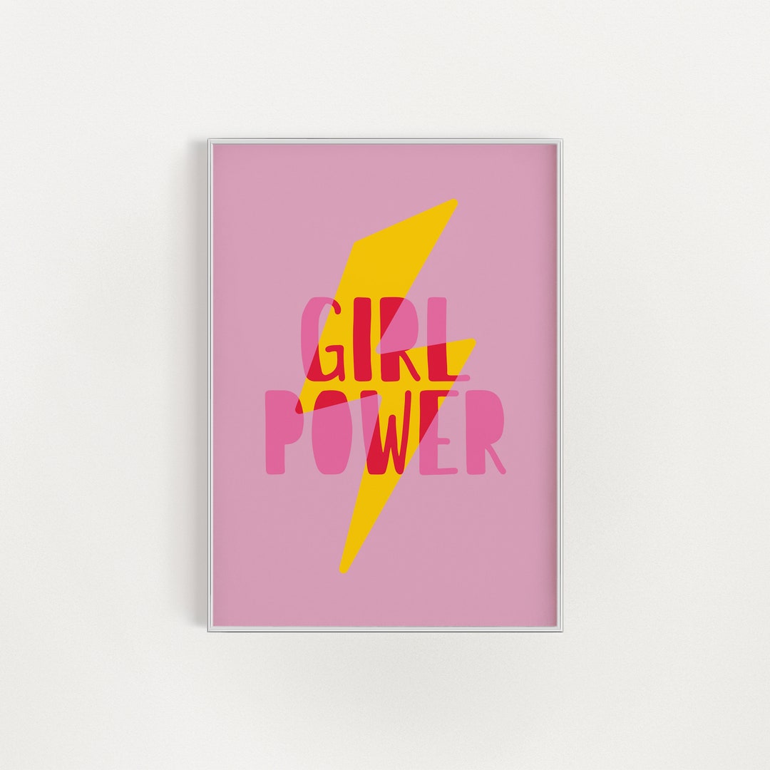 Girl Power Poster, Girl Power Print, Grl Pwr Poster, Printable Wall Art ...