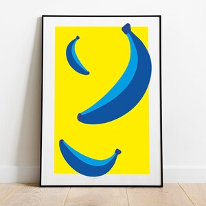 Blue Bananas Poster | Wall Art Prints Digital | Prints | Wall Art ...