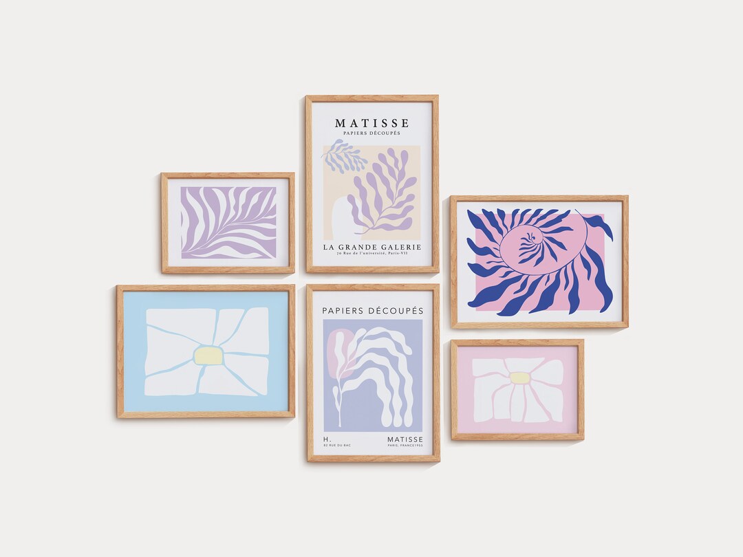 Henri Matisse Inspiration , Set of 6 Digital Prints, Gallery Wall Set ...