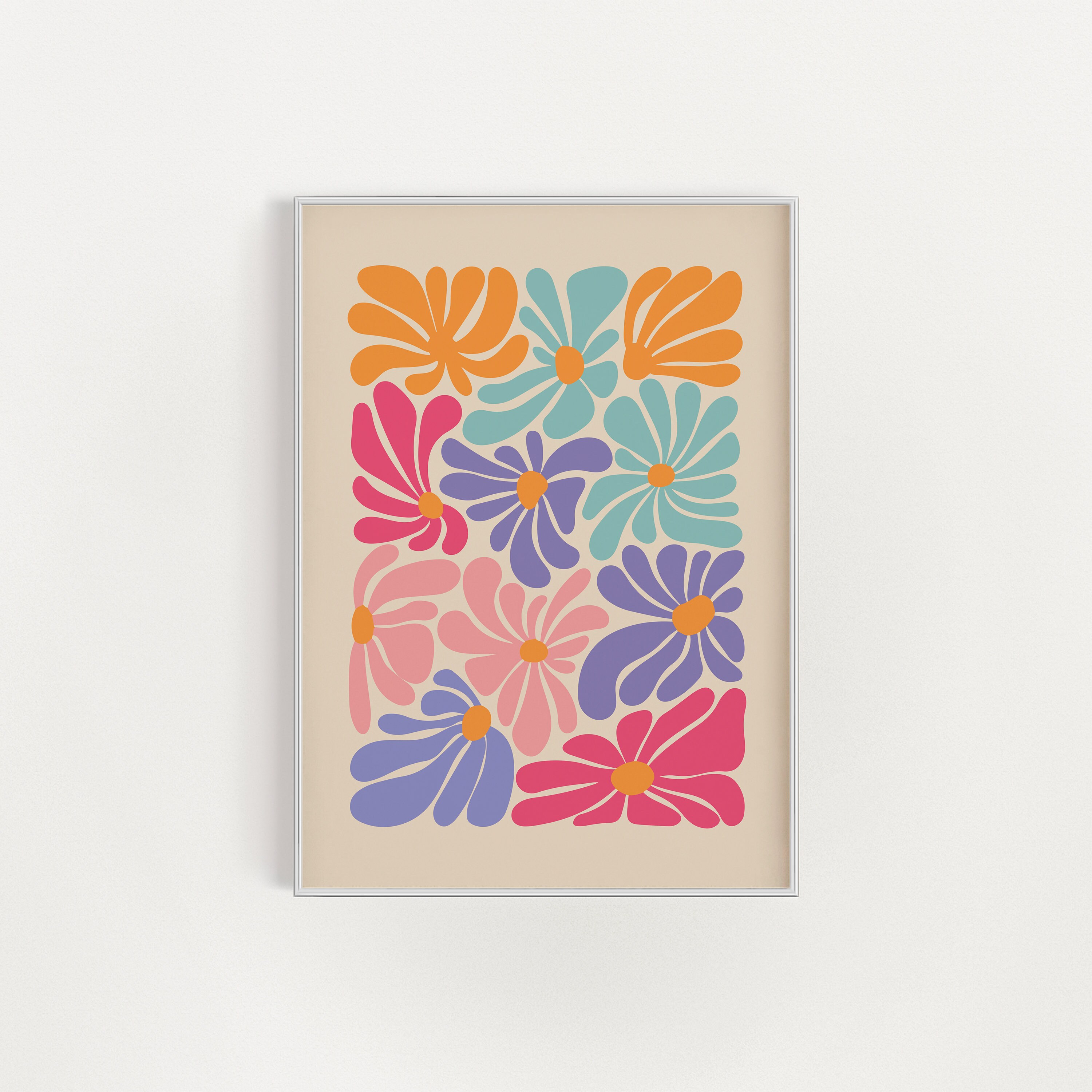Colorful Abstract Flower Abstract Botanical Flowers Poster - Etsy