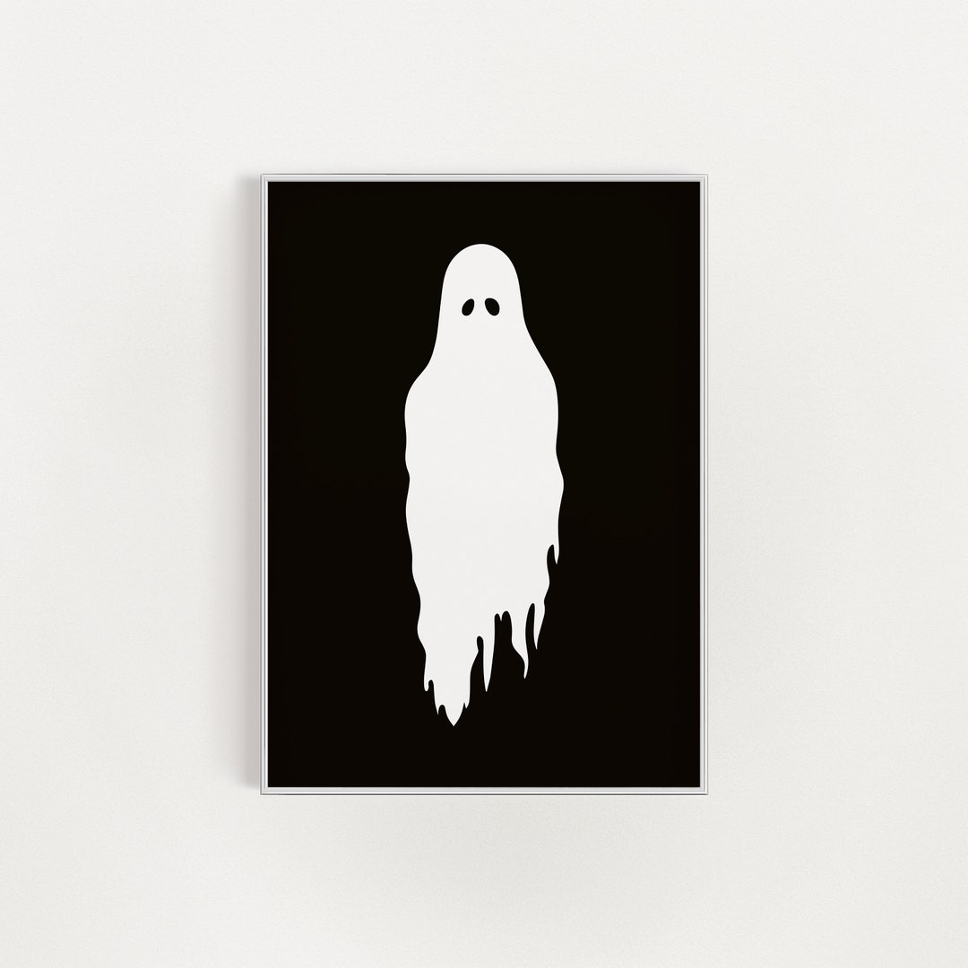 Halloween Ghost Poster, Halloween Print, Spooky Wall Art, Ghost ...