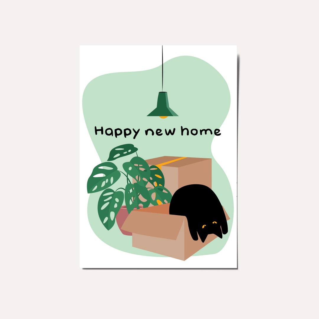 Funny Moving Card 'happy New Home', Card for Cat Lovers, Lustige ...