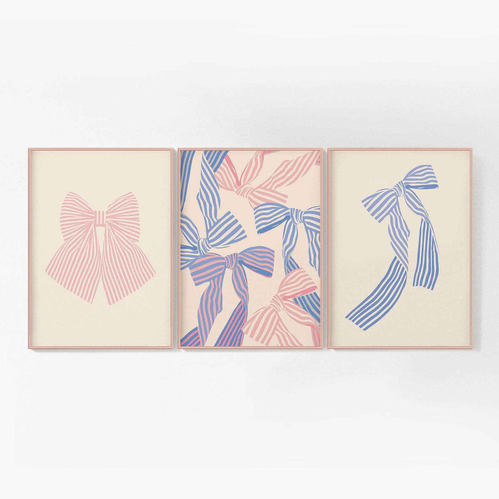 Set of 3 Trendy Coquette Pink Aesthetic Prints, Coquette Wall Decor ...