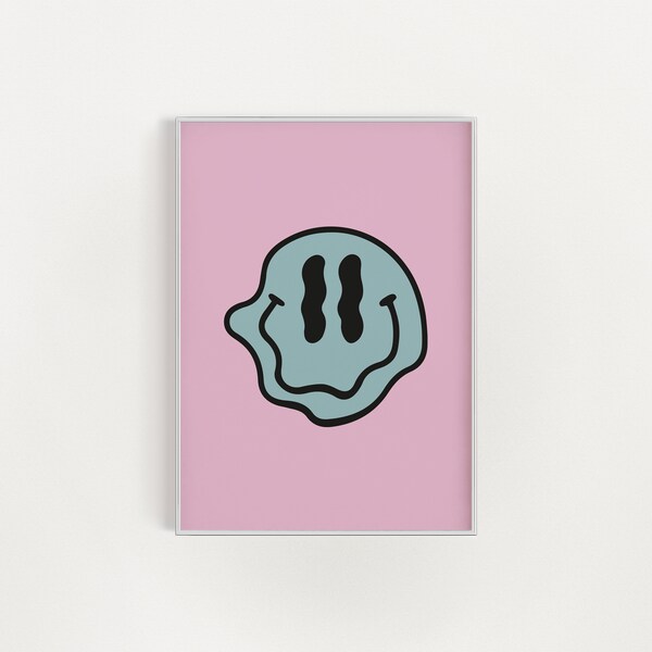 Large Smiley Face Poster - Etsy