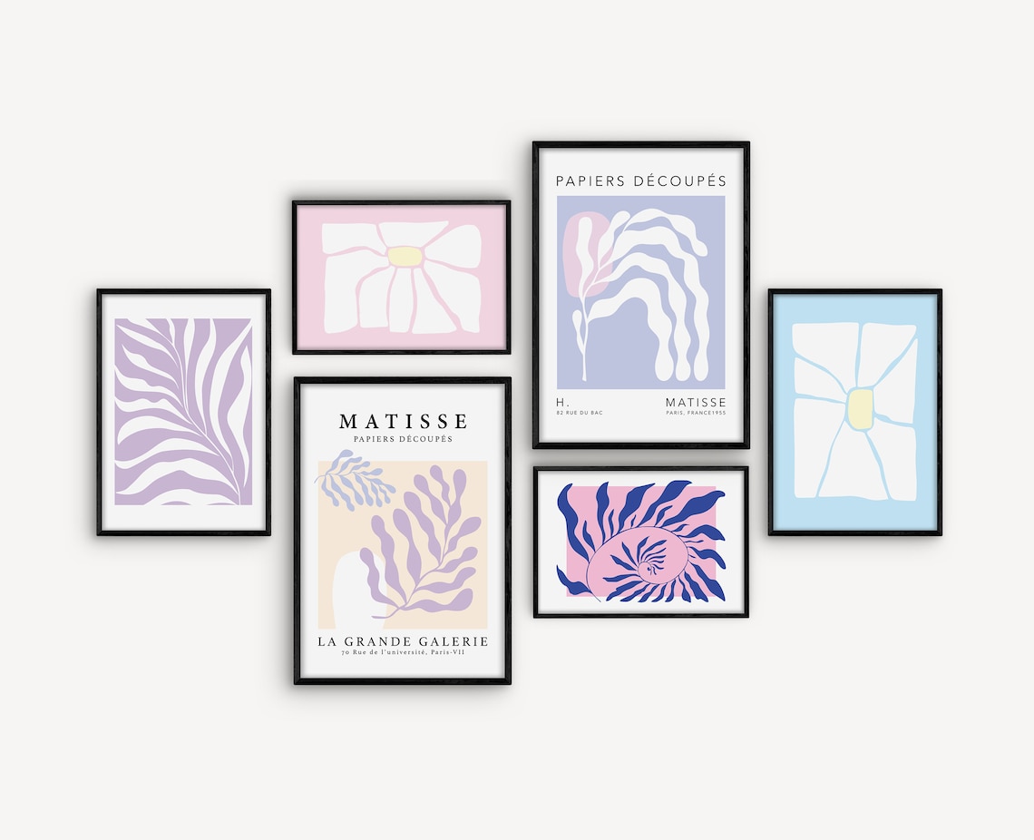 Henri Matisse Inspiration Set of 6 Digital Prints Gallery - Etsy