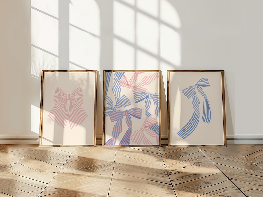 Set of 3 Trendy Coquette Pink Aesthetic Prints, Coquette Wall Decor ...