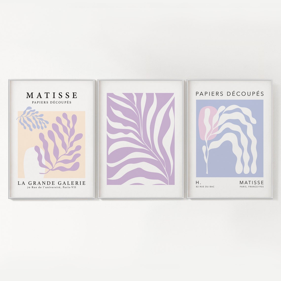 PRINTABLE Henri Matisse Pastel Print Set of 3, Set of Matisse Wall ...