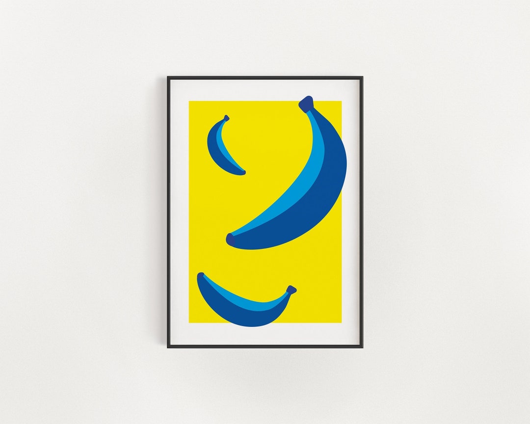 Blue Bananas Poster | Wall Art Prints Digital | Prints | Wall Art ...
