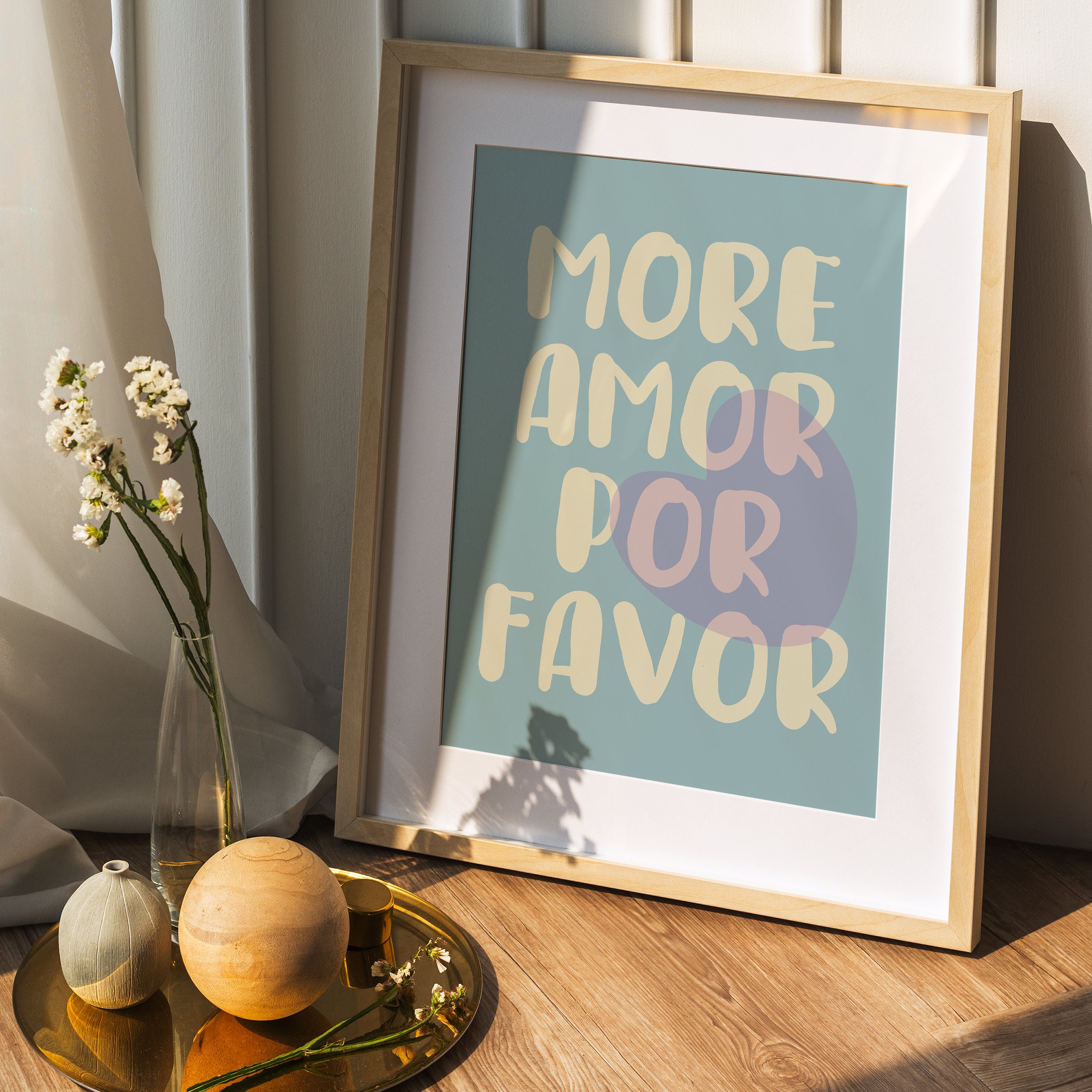 More Amor Por Favor Art Print, Love Poster, Amor Large Printable - Etsy
