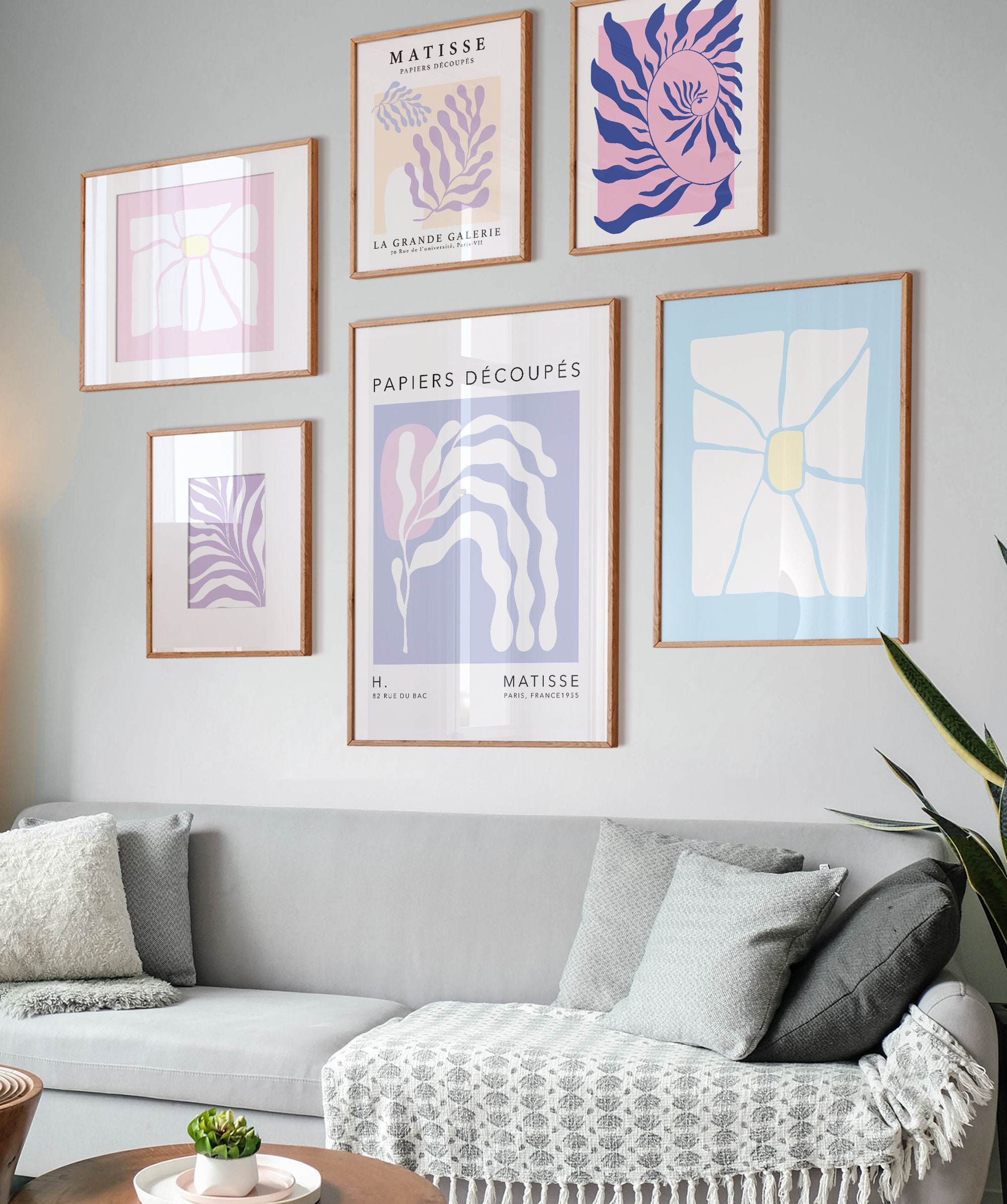 Henri Matisse Inspiration , Set of 6 Digital Prints, Gallery Wall Set ...