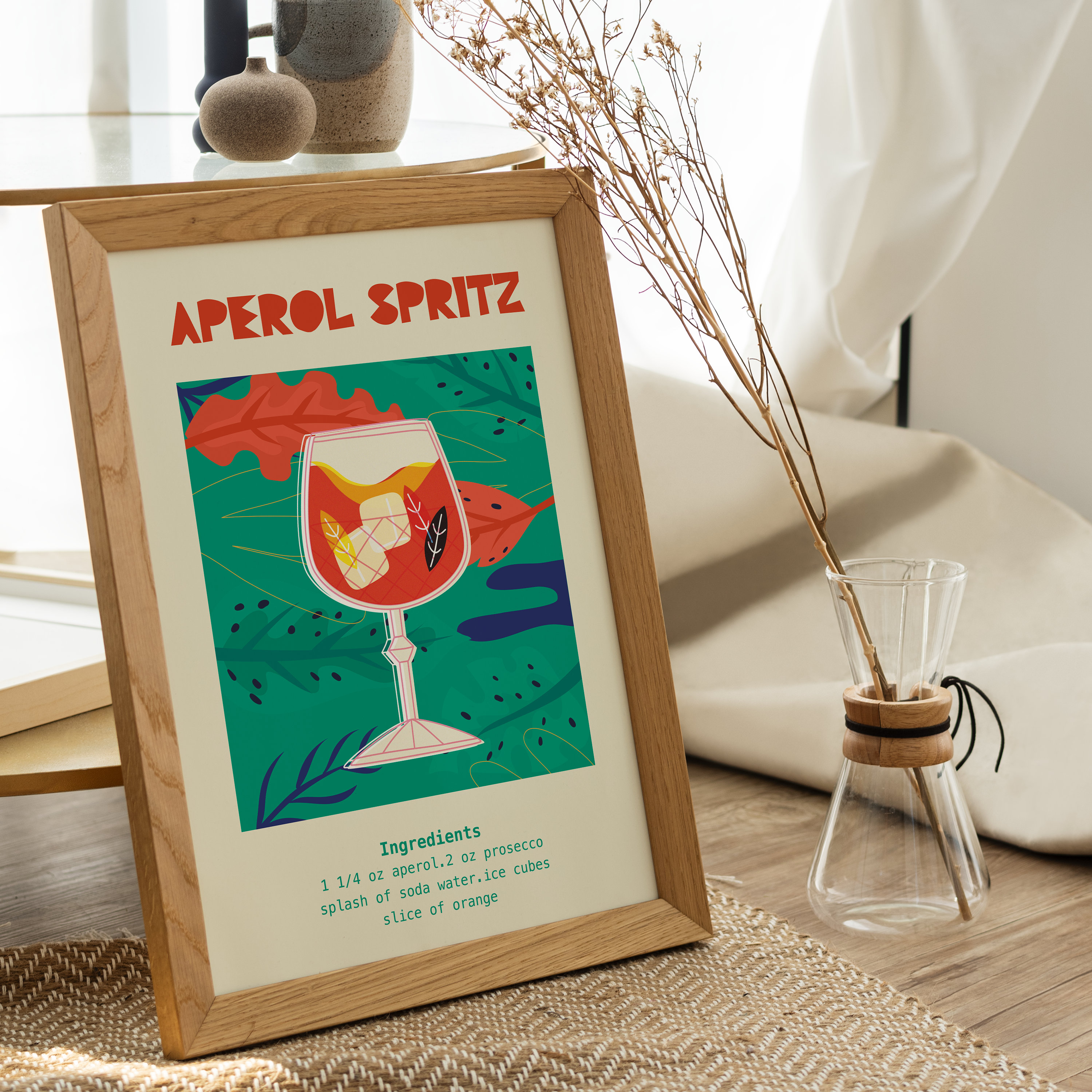 Colorful Apérol Poster - Large Printable Wall Art for Your Bar or ...
