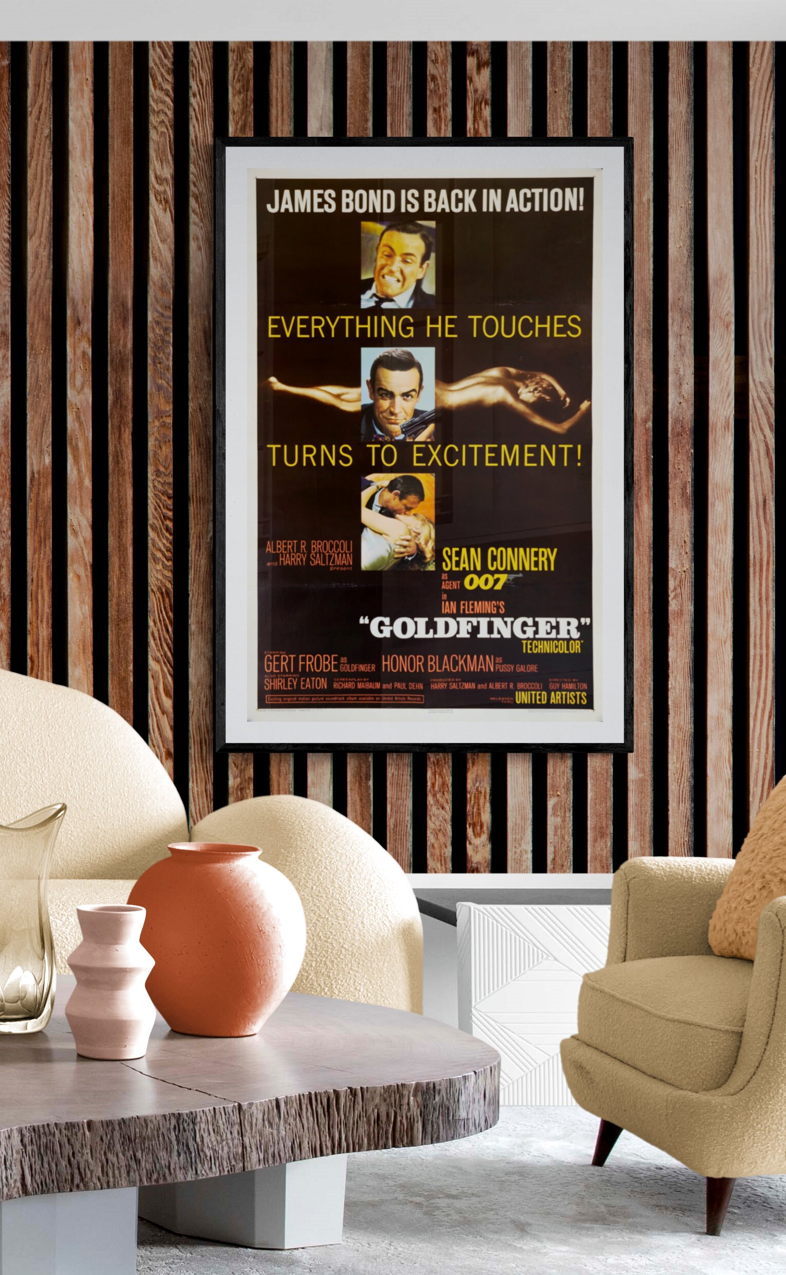 Goldfinger (1964) Original US One Sheet Linen Backed - Etsy