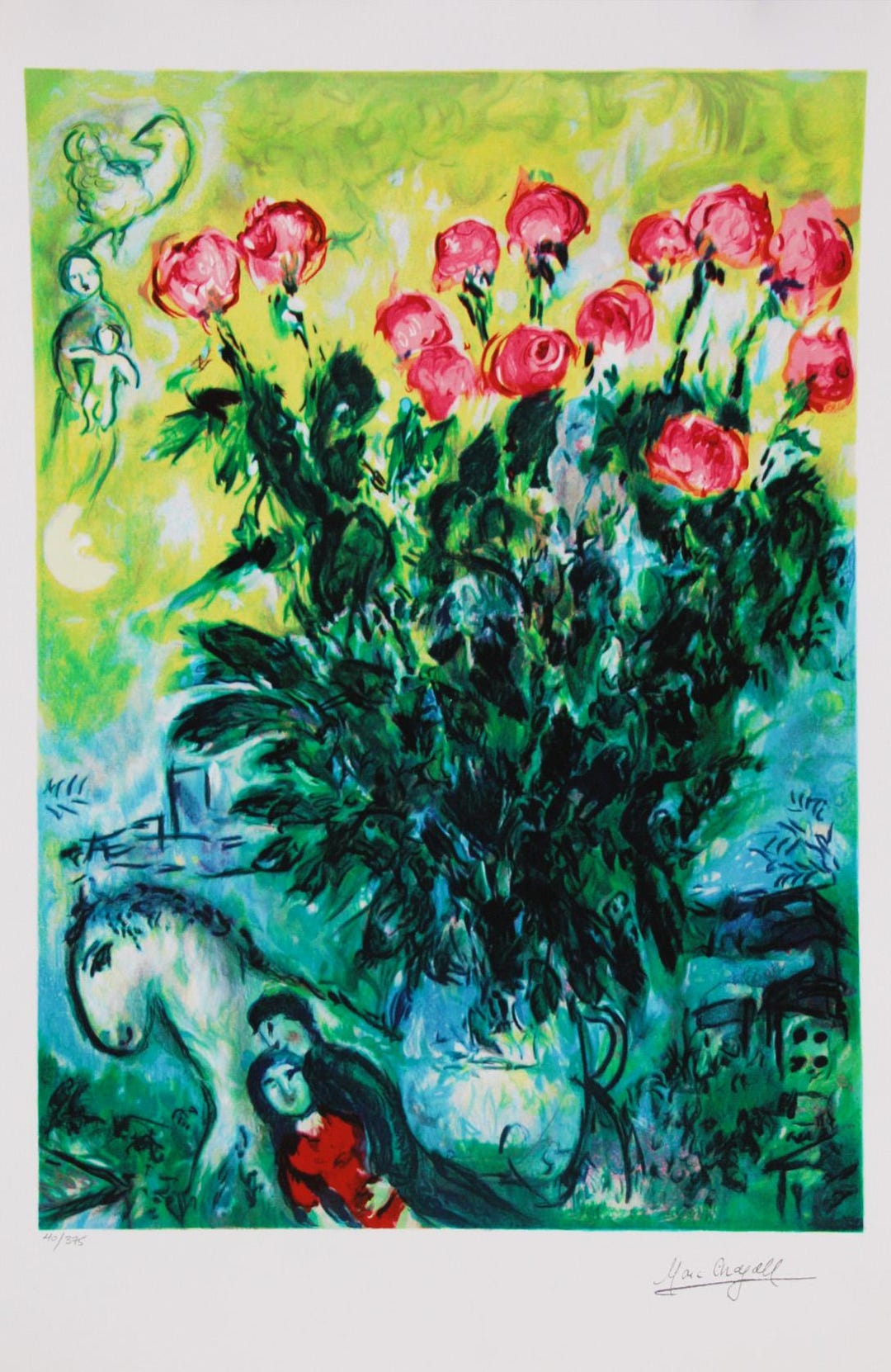 Marc Chagall- Les Roses - Etsy