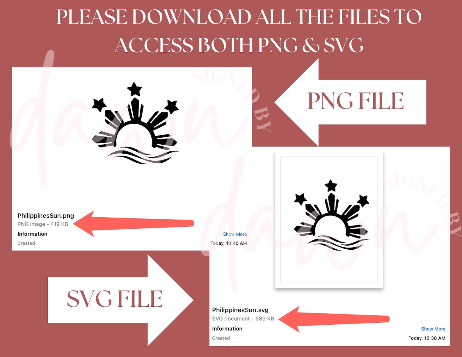 Filipino Sun Logo PNG & SVG - Etsy