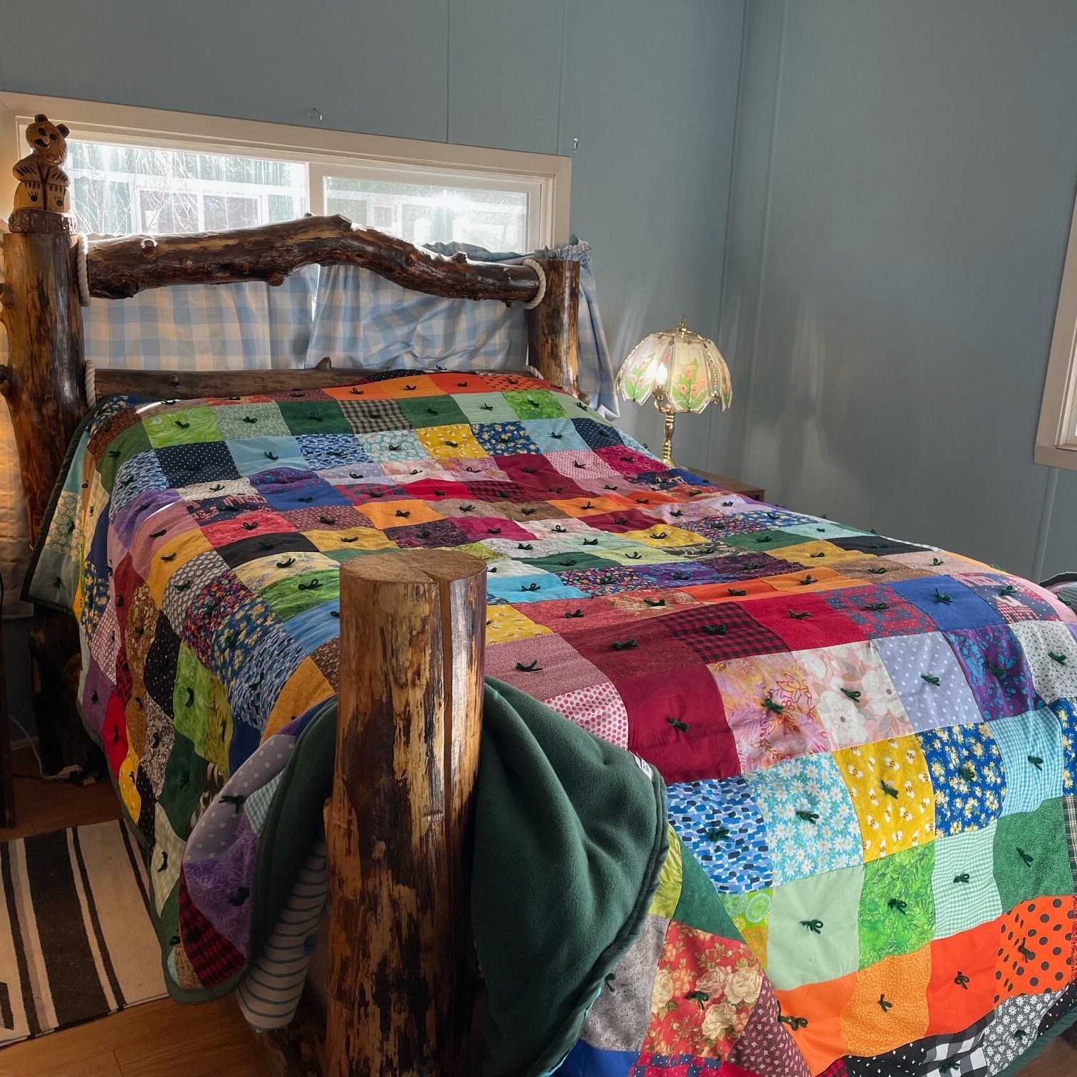 Colorful Patchwork Quilt, Oversized Queen Quilt, Patchwork Quilt, Scrap ...