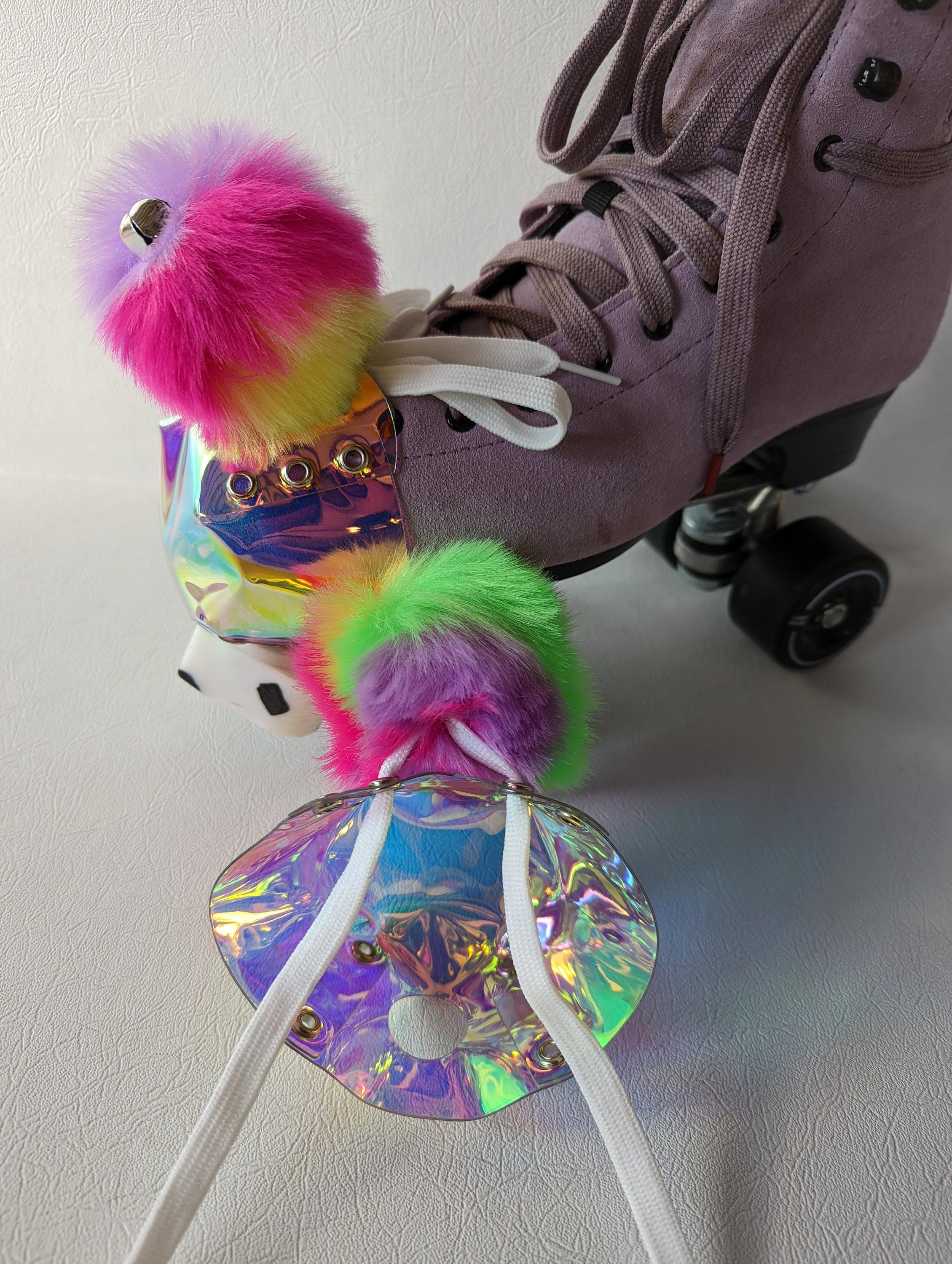 Pom Pom Toe Guards, Roller Skate Toe Guards, Rainbow Pom Poms, Toe ...